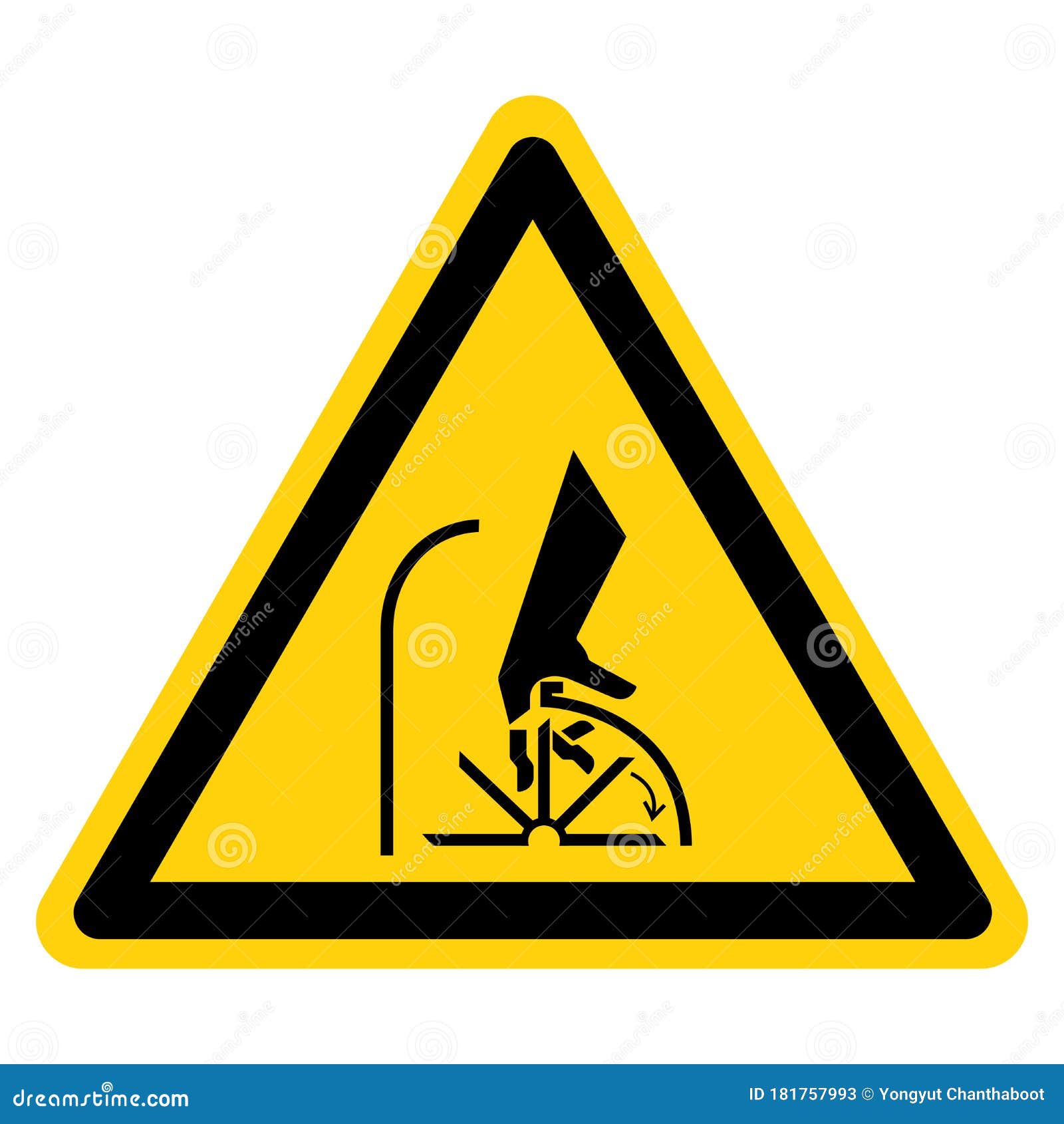 Warning Cutting Hazard Symbol Sign ,Vector Illustration, Isolate on ...