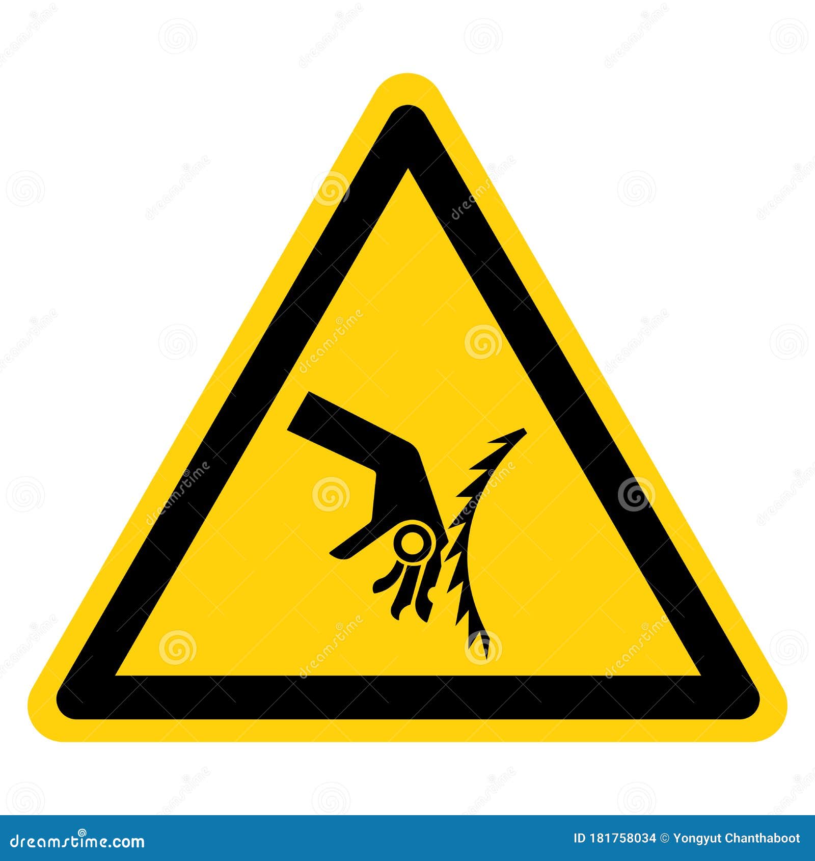 Warning Cutting Hazard Symbol Sign ,Vector Illustration, Isolate on ...