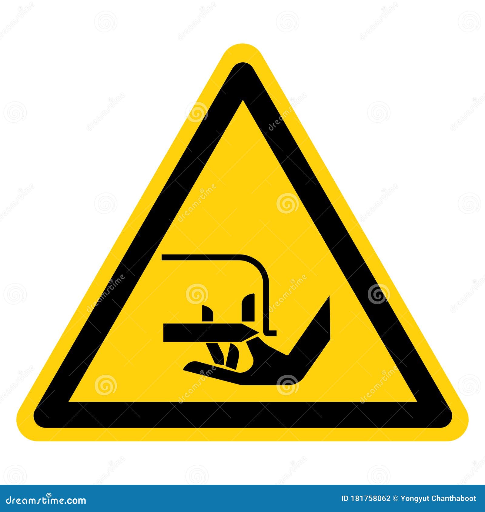 Warning Cutting Hazard Symbol Sign ,Vector Illustration, Isolate on ...