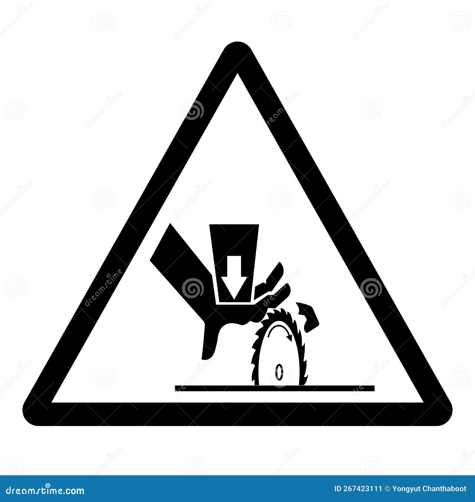 Warning Cutting Hazard Symbol Sign ,Vector Illustration, Isolate on ...