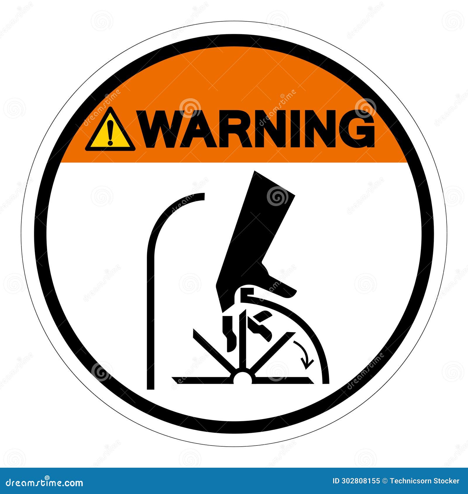 Warning Cutting Hazard Symbol Sign, Vector Illustration, Isolate on ...
