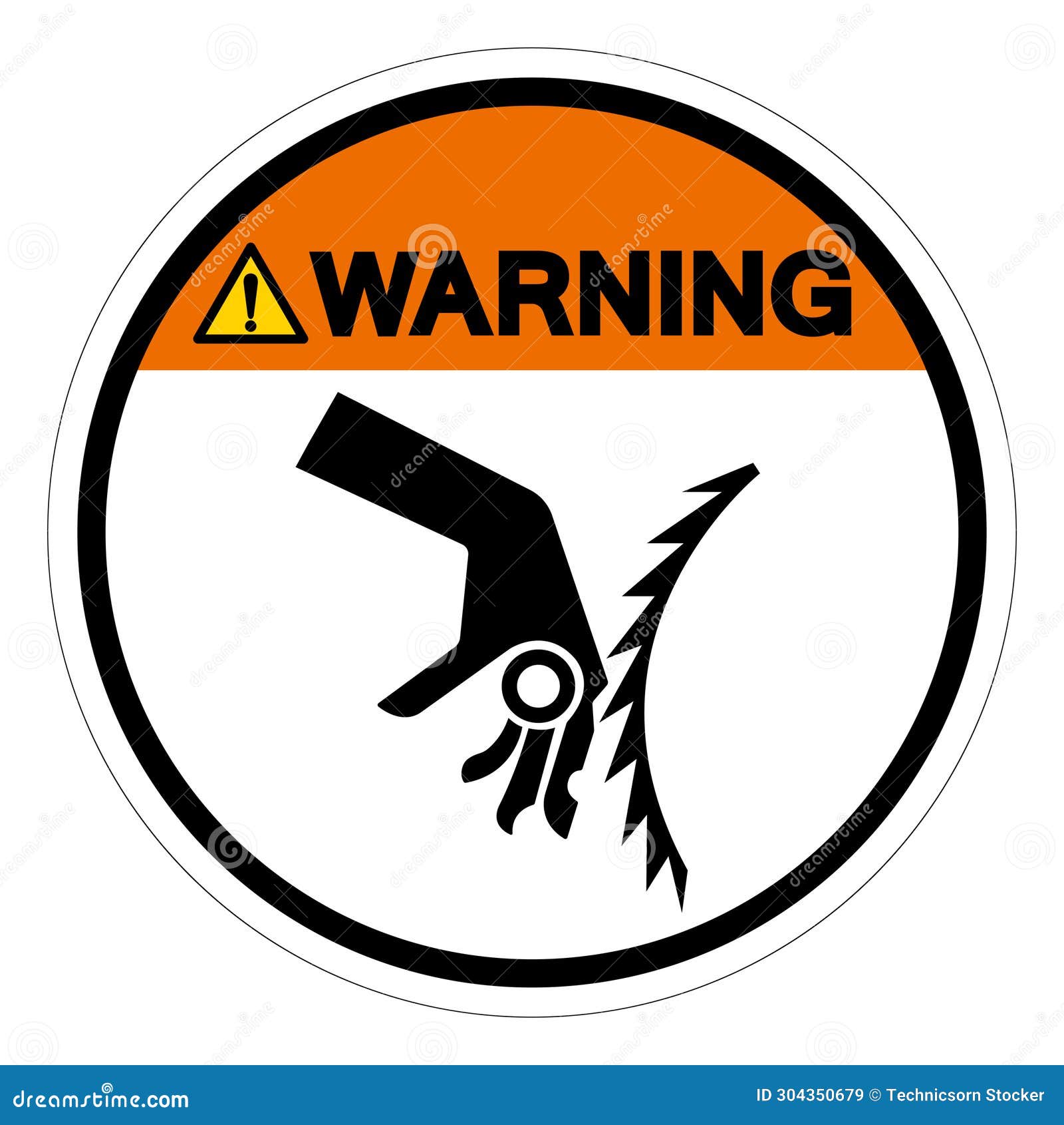 Warning Cutting Hazard Symbol Sign, Vector Illustration, Isolate on ...