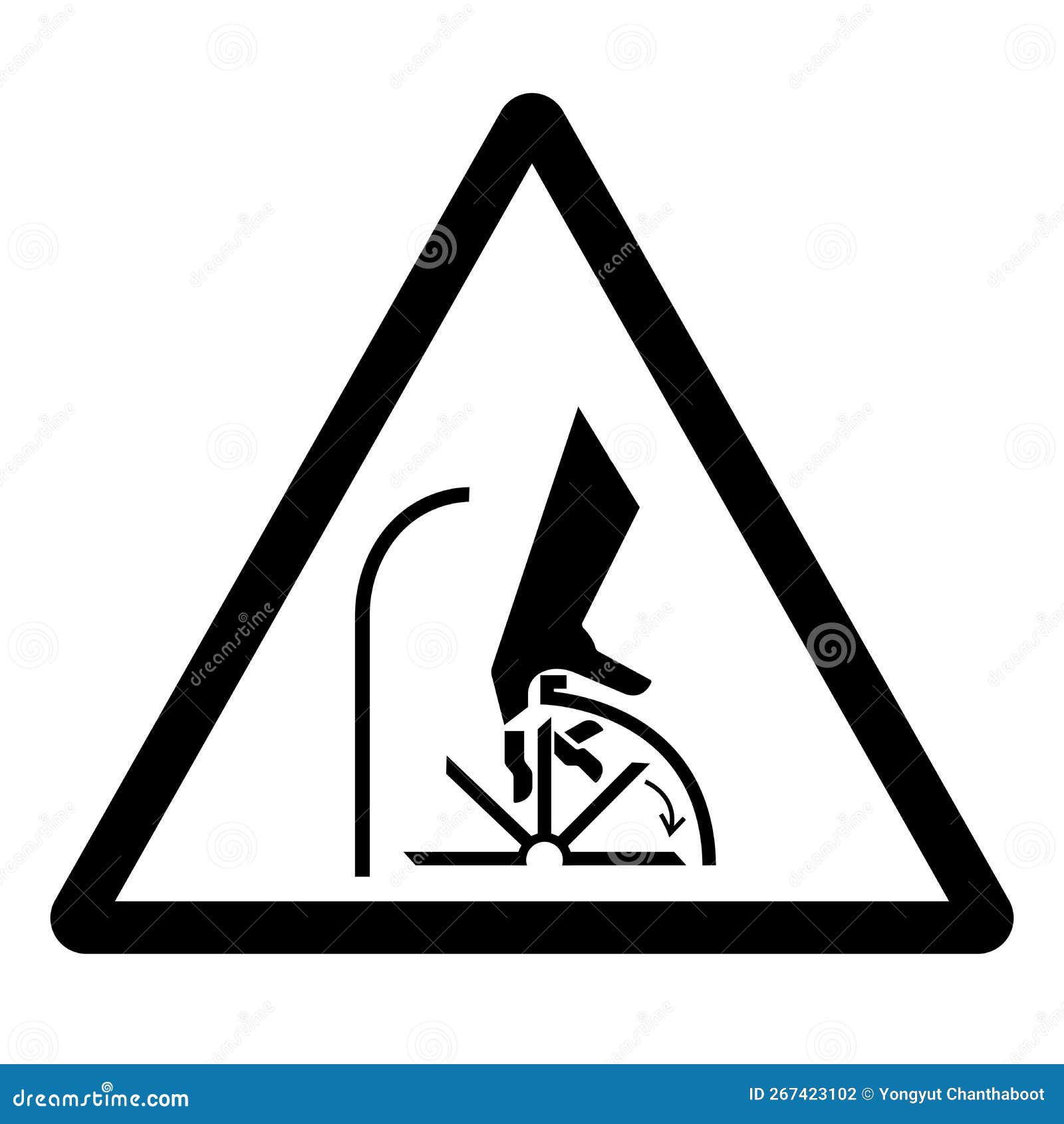 Warning Cutting Hazard Symbol Sign ,Vector Illustration, Isolate on ...