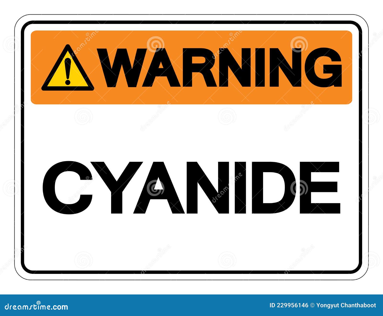 Warning Cyanide Symbol Sign, Vector Illustration, Isolate On White ...
