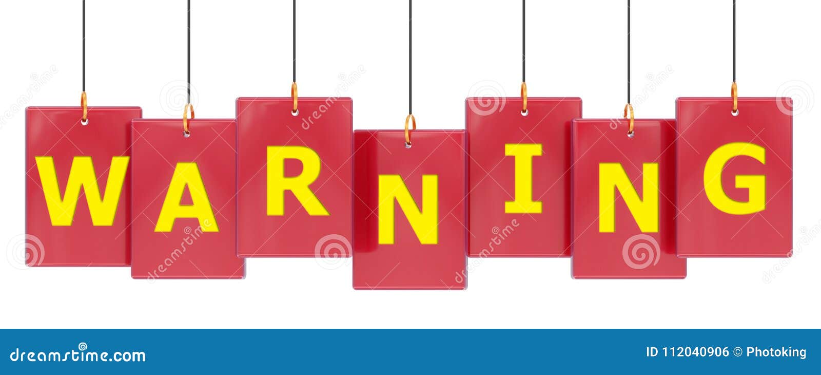 Warning tag banner stock illustration. Illustration of concept - 112040906
