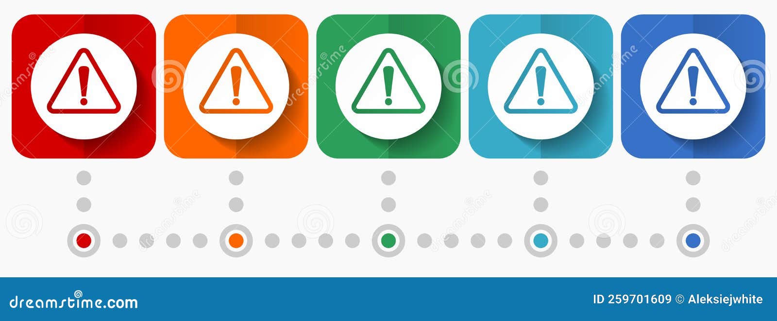 Warning, Danger, Caution Vector Icons, Infographic Template, Set of ...