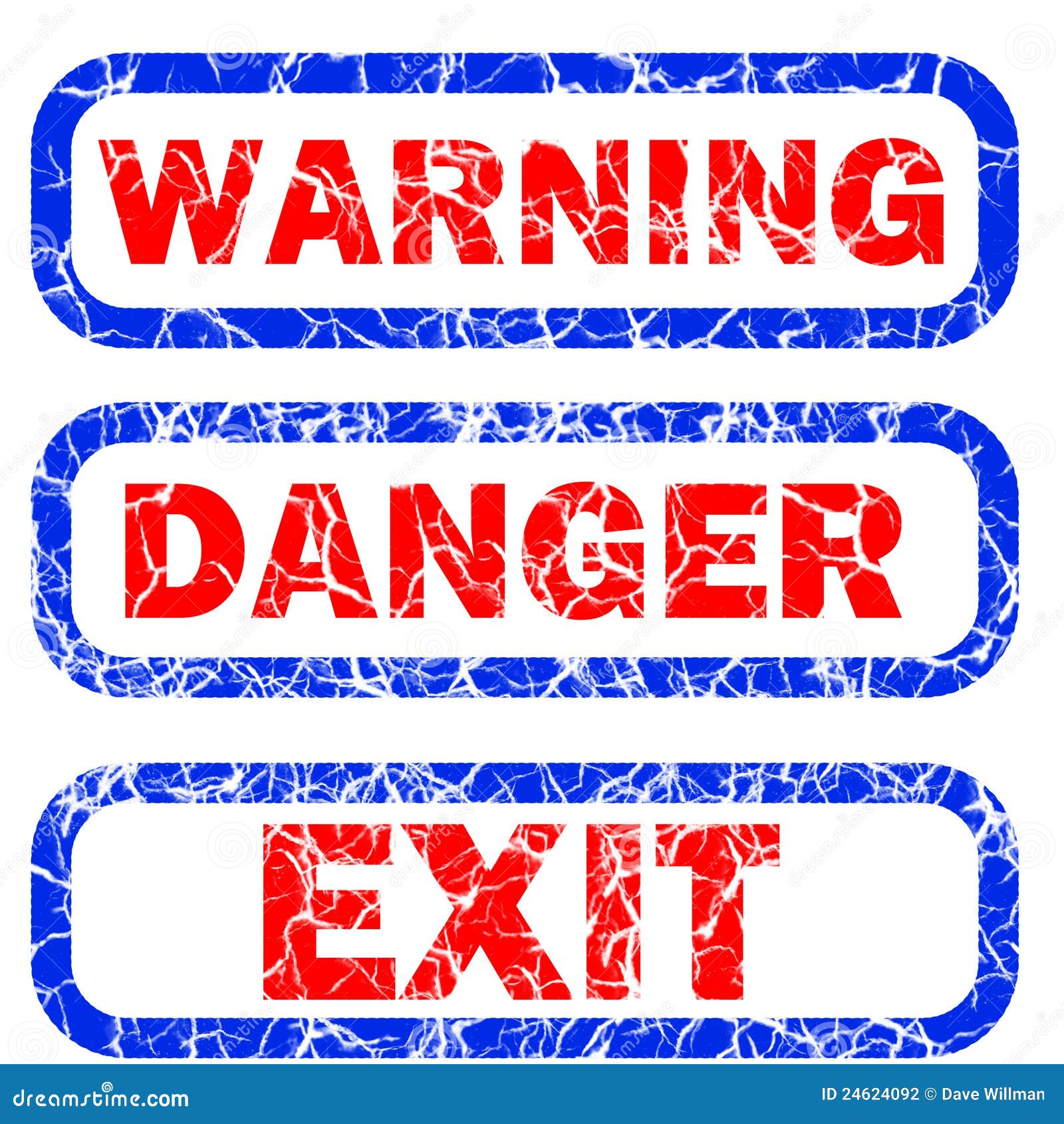 Warning, Danger, and Exit Stamp Stock Illustration - Illustration of ...
