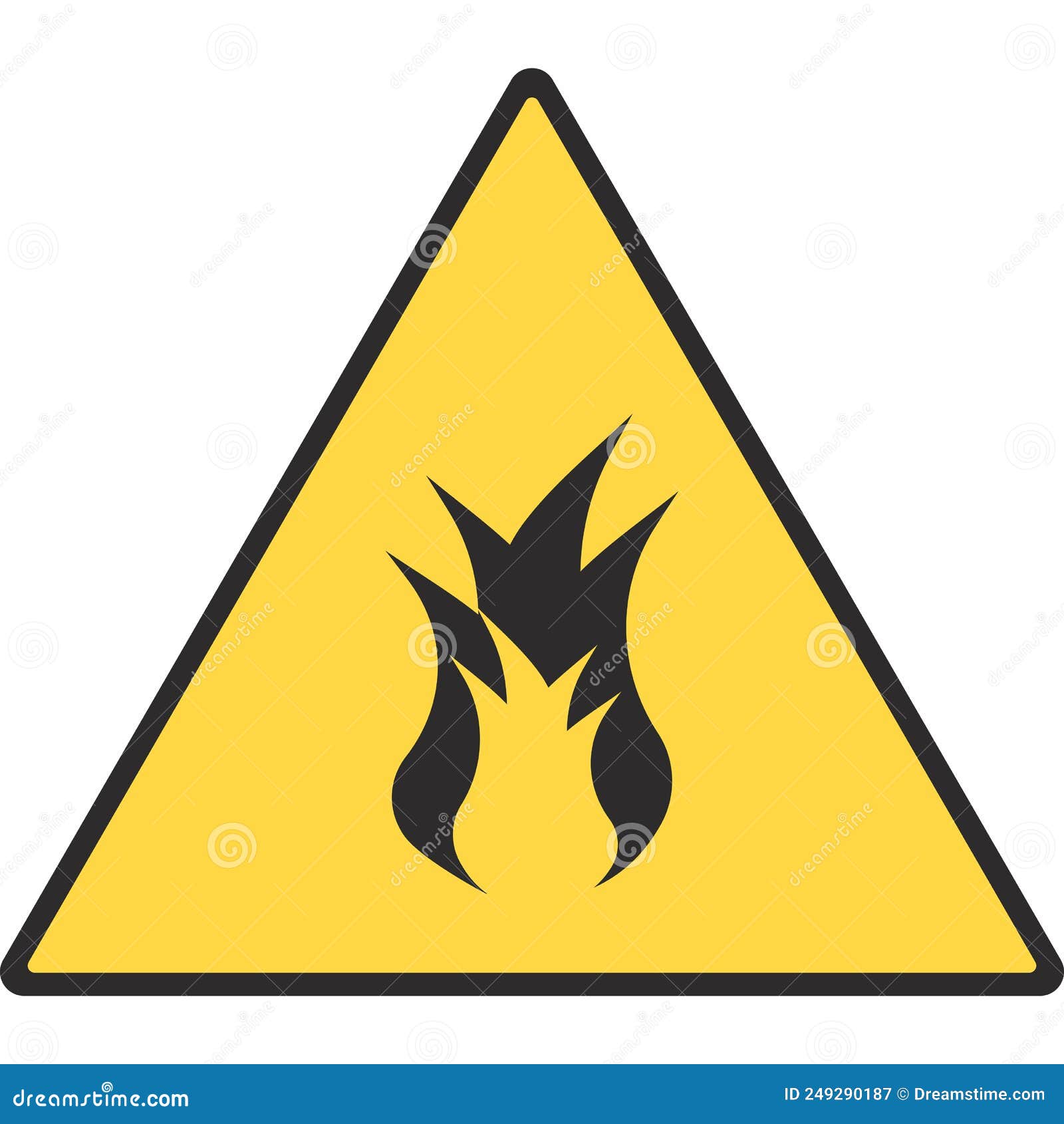 Warning Danger of Fire. the Fire Icon Stock Vector - Illustration of ...