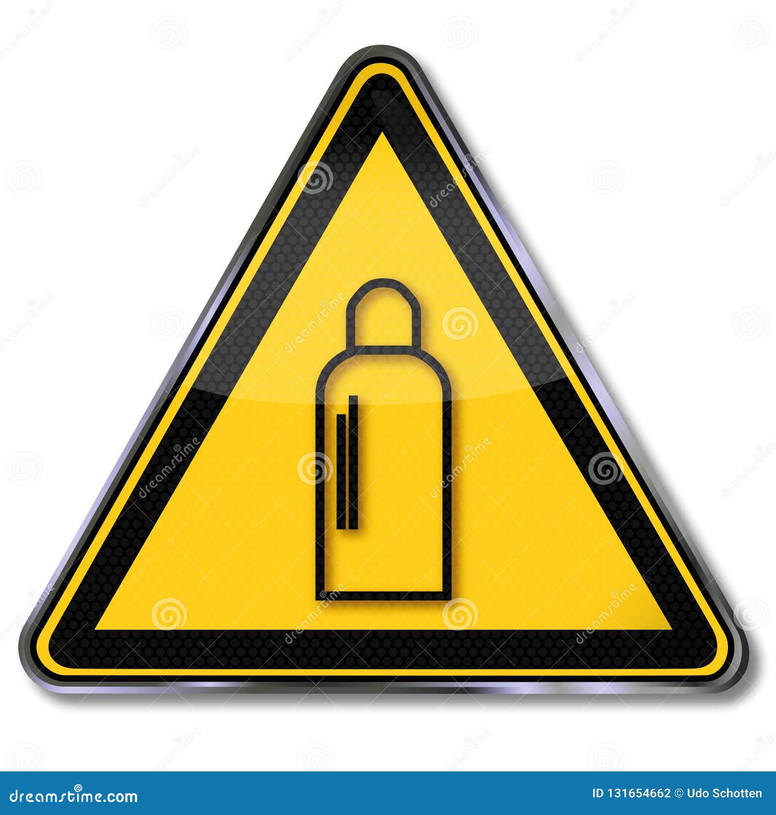 Warning of gas cylinders stock vector. Illustration of button - 131654662