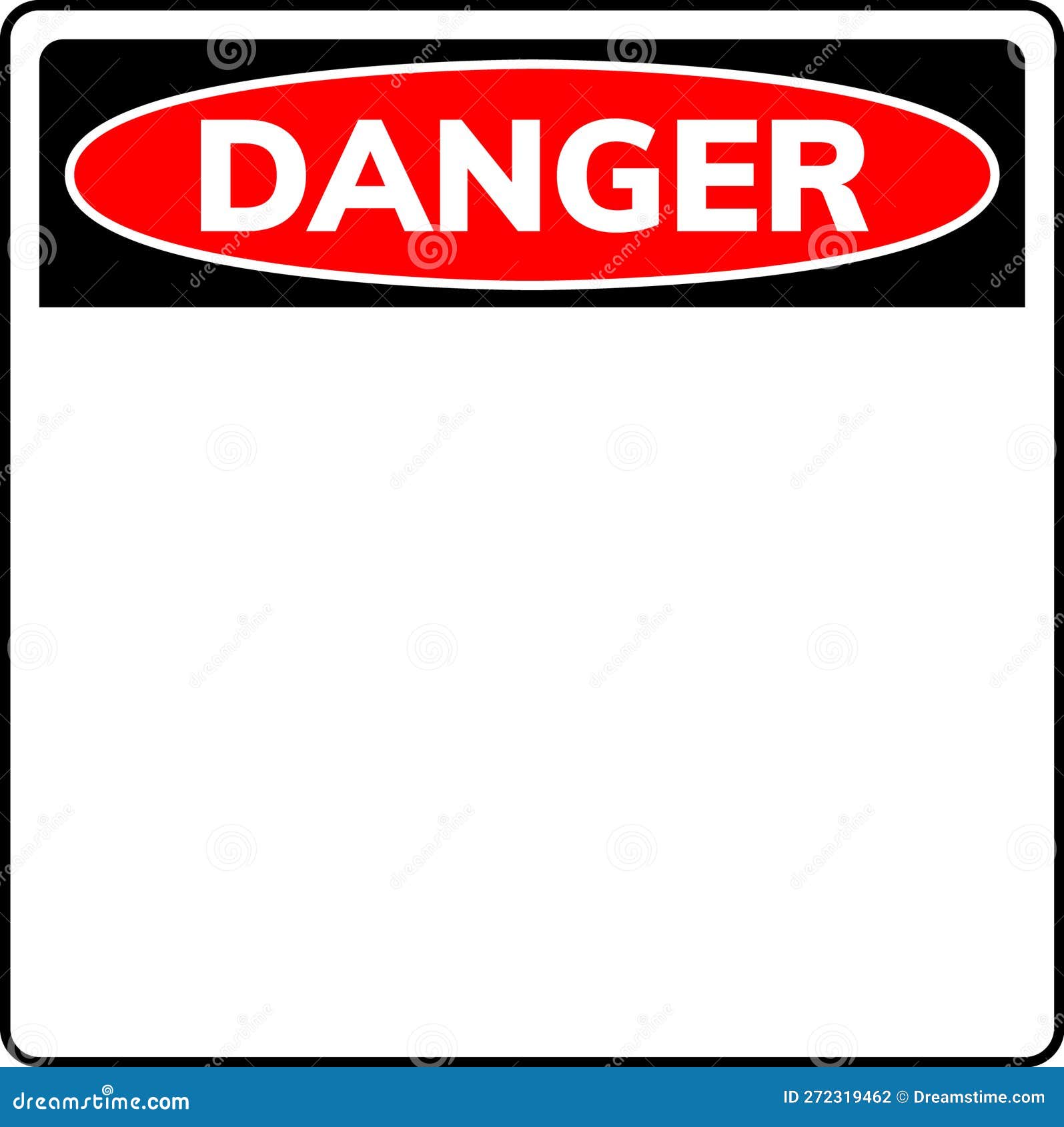 Warning Danger Vector Sign Board Icon. Metal Hazard Warning Blank Board ...