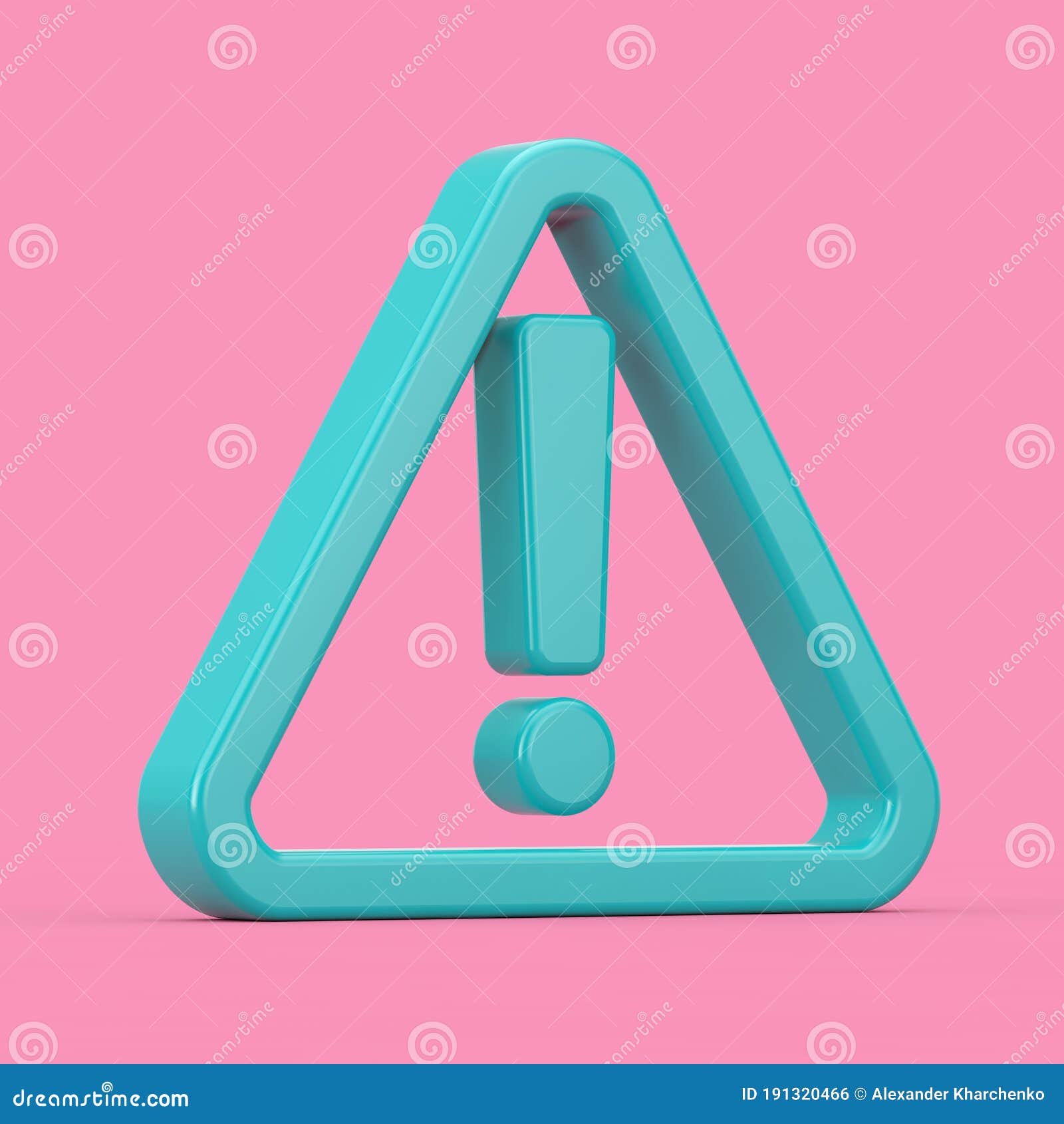 Warning, Dangerous or Hazard Icon. Blue Exclamation Mark with Triangle ...