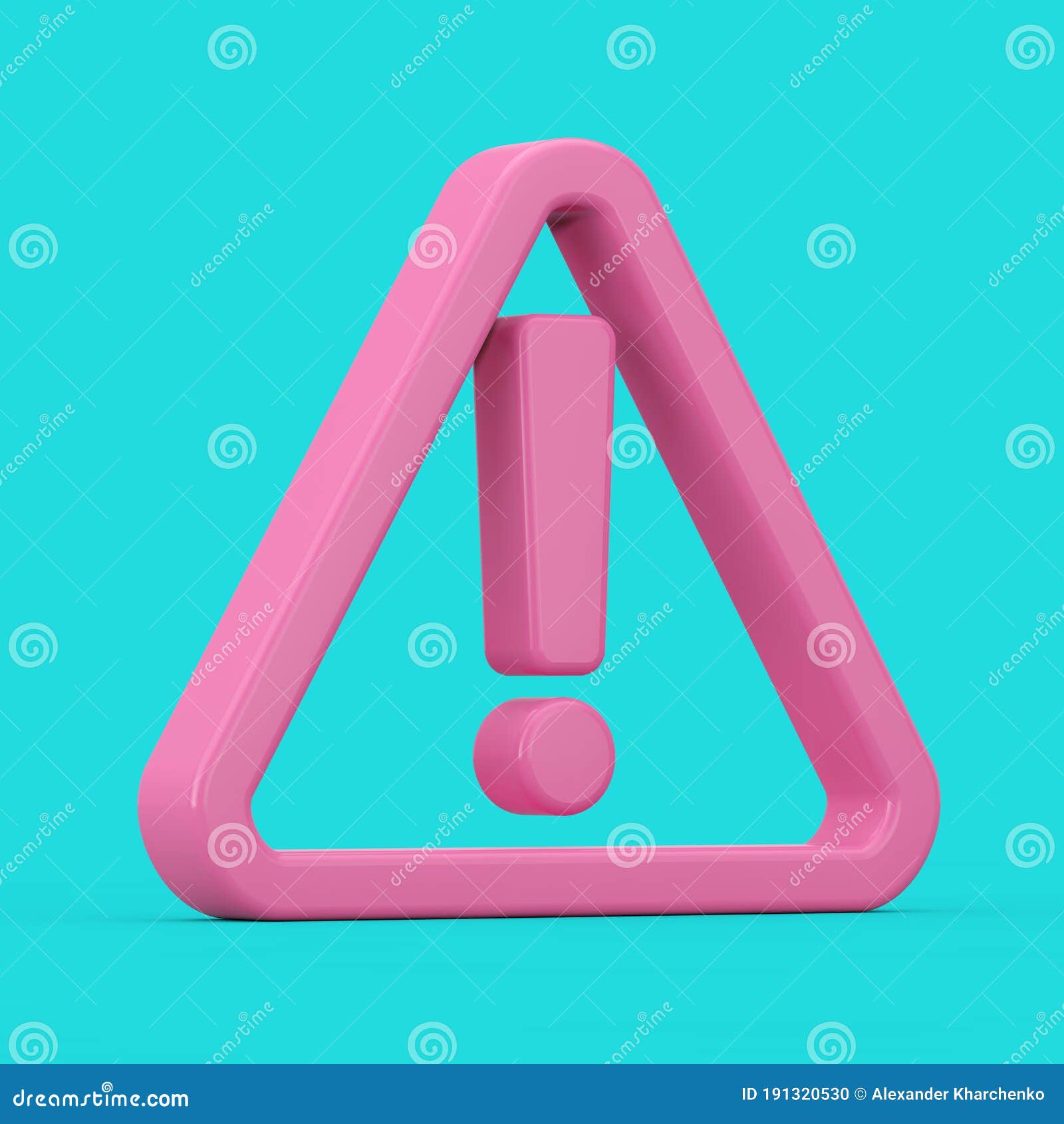 Warning, Dangerous or Hazard Icon. Pink Exclamation Mark with Triangle ...