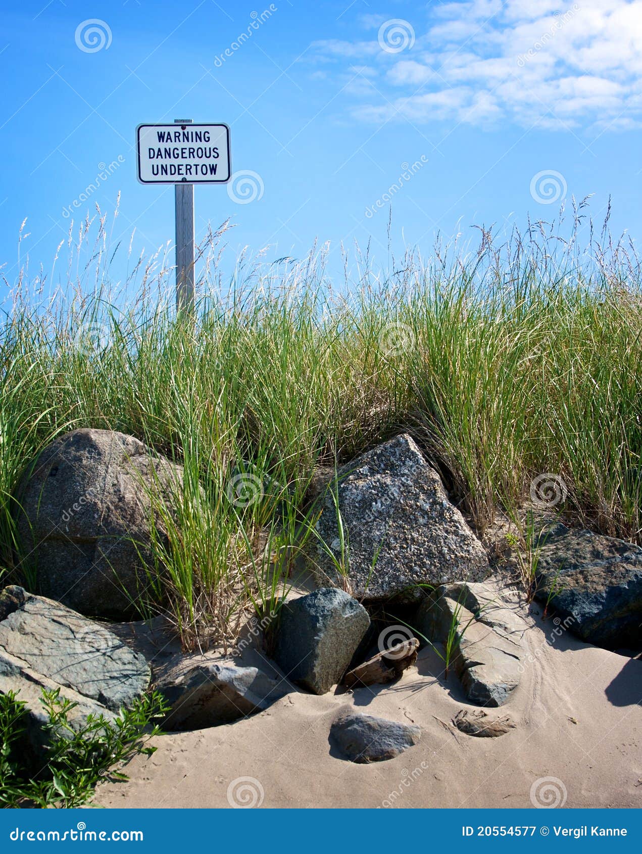 Warning Dangerous Undertow Sign Stock Image - Image of attention ...