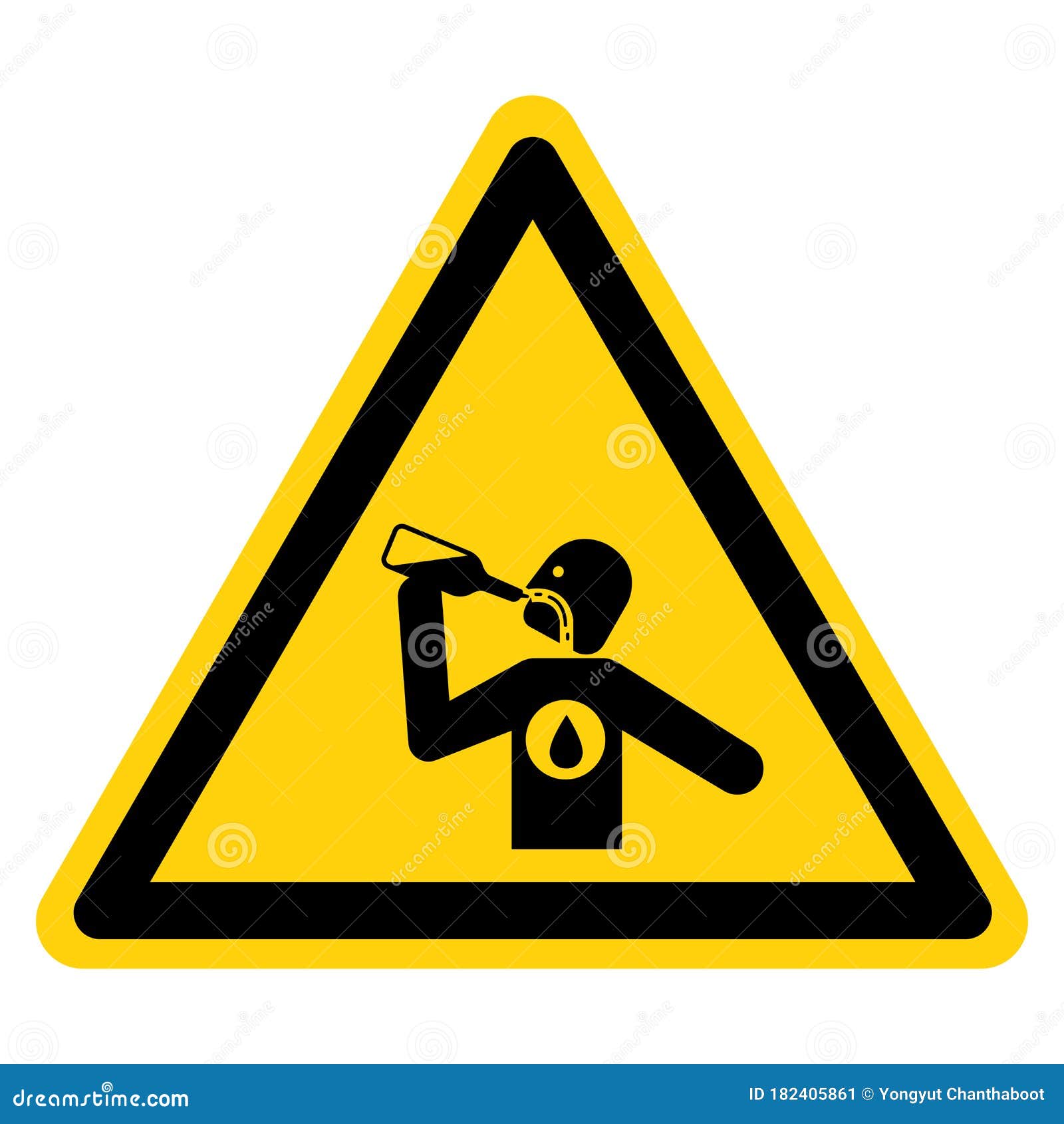 Warning Contamination Area Symbol Sign ,Vector Illustration, Isolate On ...