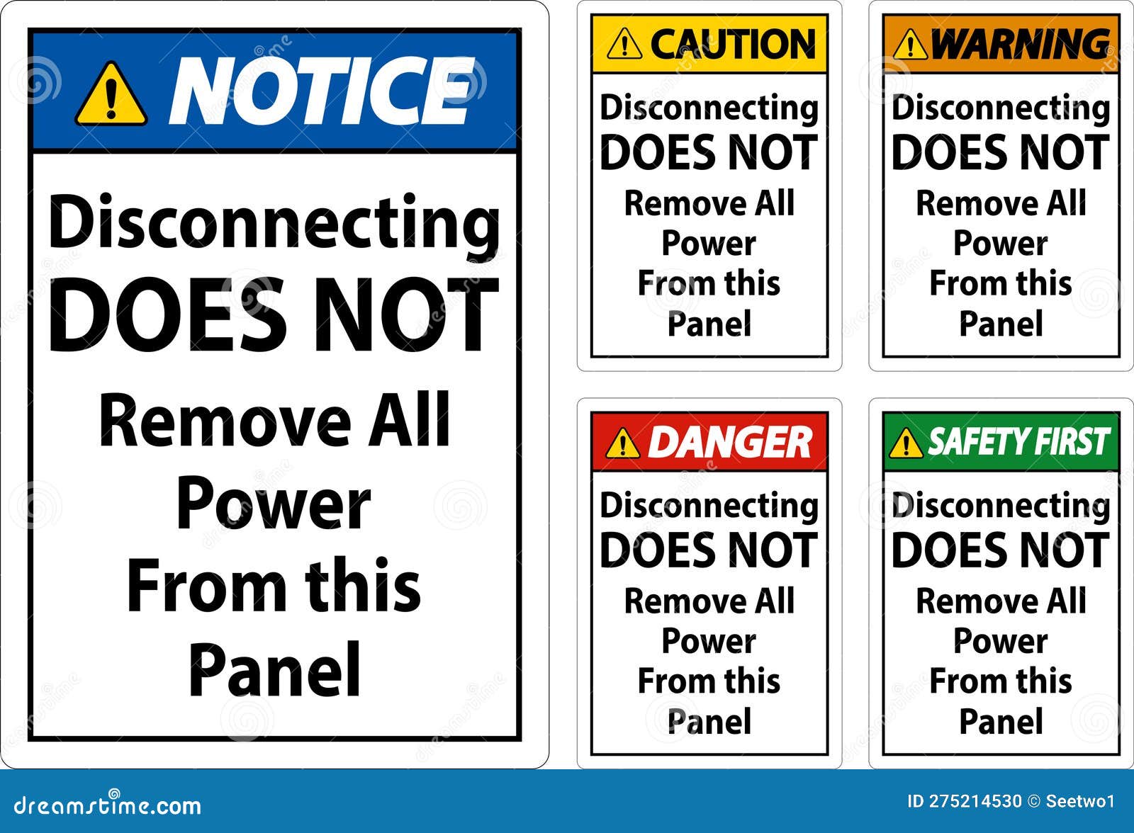 Warning Disconnecting Does Not Remove All Power from this Panel Stock ...