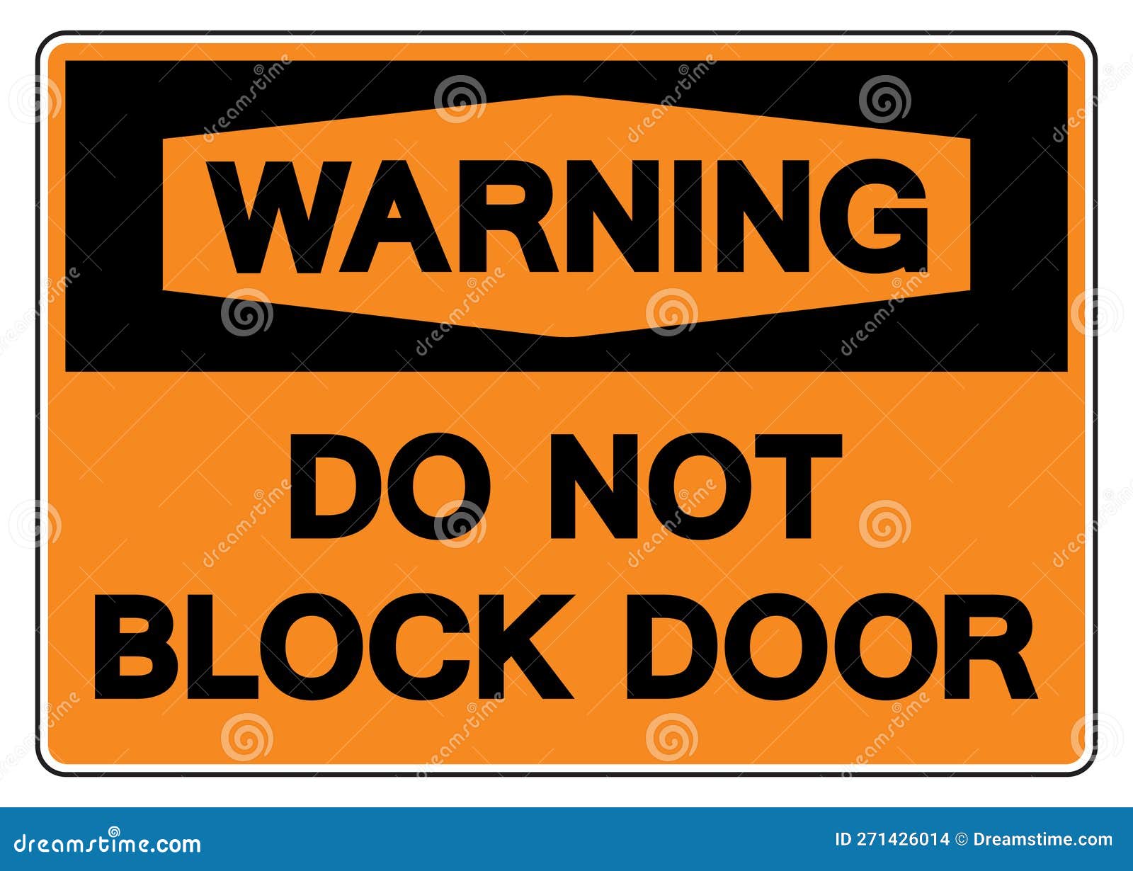 Warning Do Not Block Door Symbol Sign,Vector Illustration, Isolate on ...