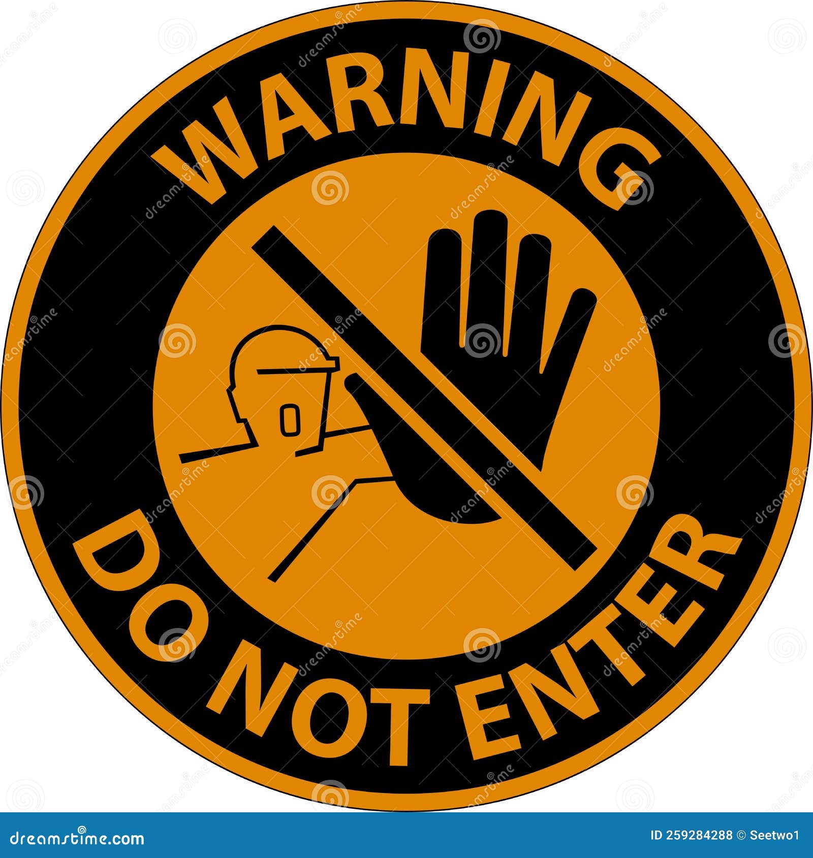 Warning Do Not Enter Confined Space Symbol Sign ,Vector Illustration ...