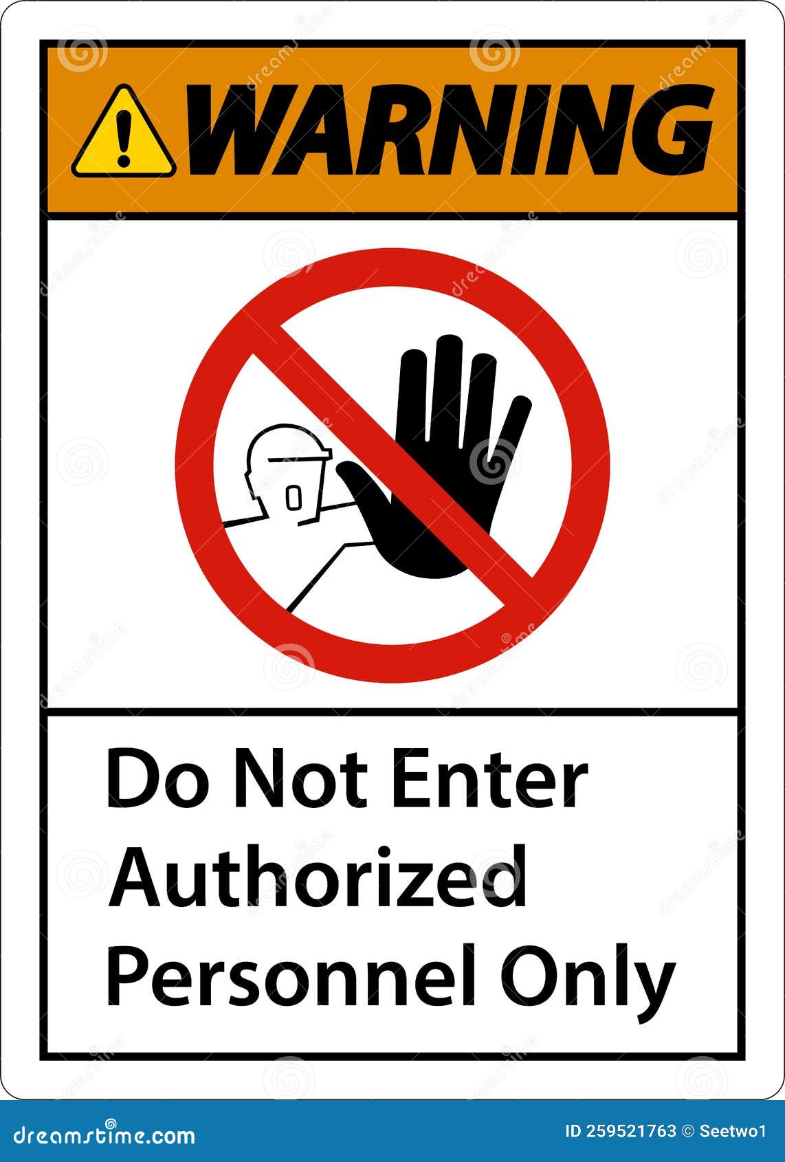 Warning Do Not Enter Until Lockout Procedures Are Complete Sign Cartoon ...