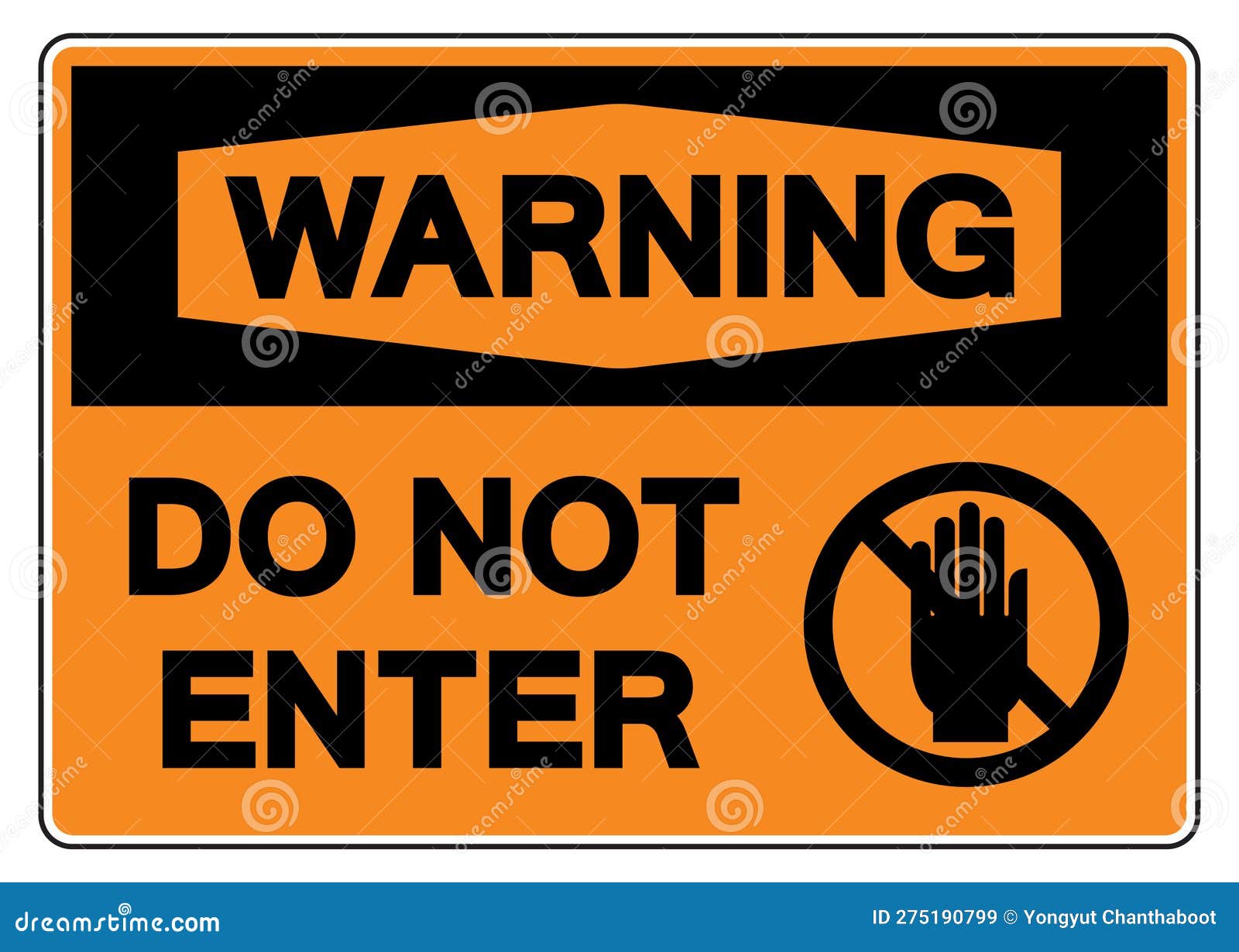 Warning Do Not Enter Symbol Sign, Vector Illustration, Isolate on White ...