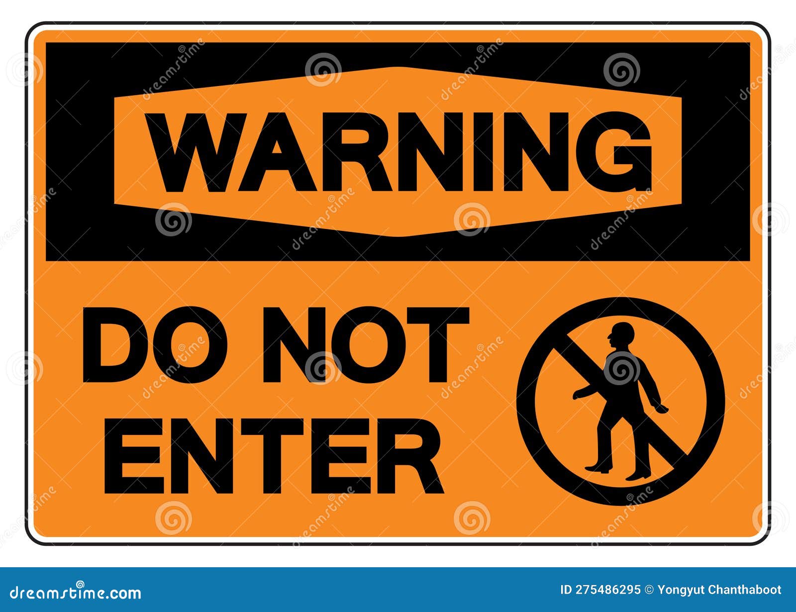 Warning Do Not Enter Symbol Sign, Vector Illustration, Isolate on White ...