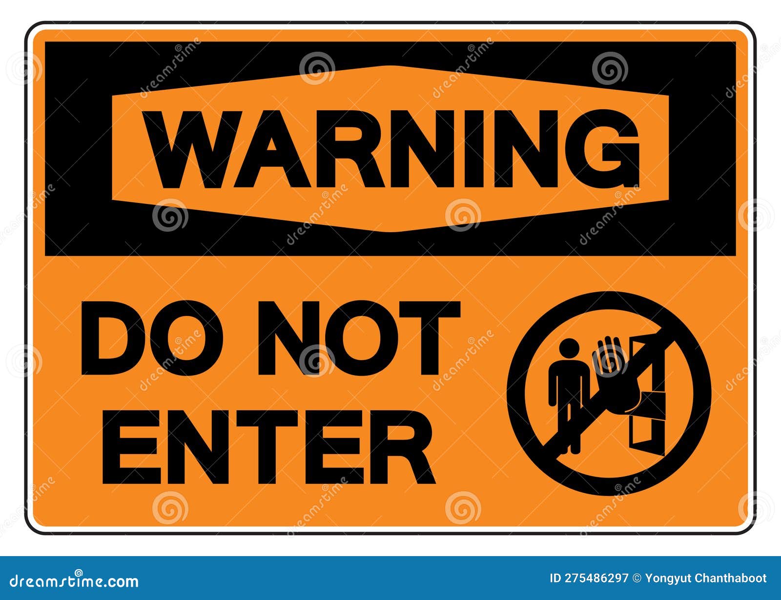 Warning Do Not Enter Symbol Sign, Vector Illustration, Isolate on White ...