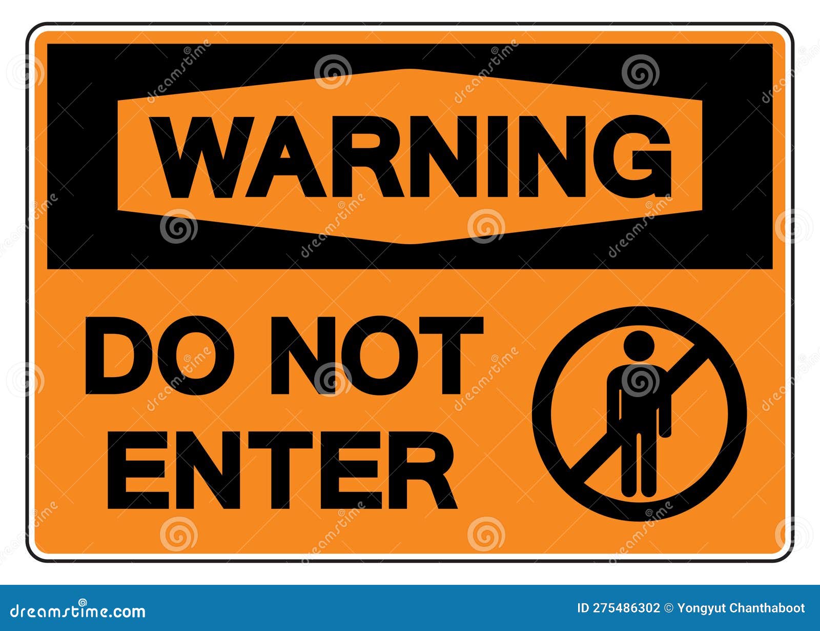 Warning Do Not Enter Until Lockout Procedures Are Complete Sign Cartoon ...
