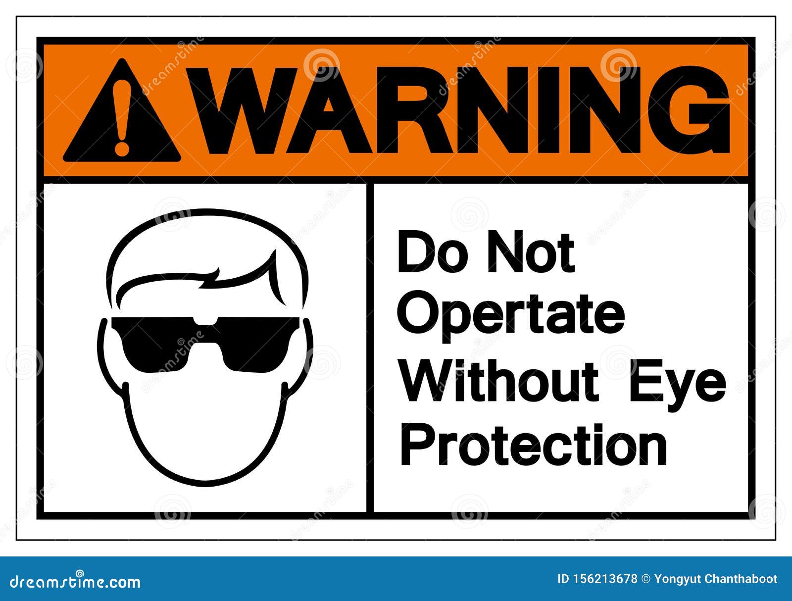 Warning Do Not Operate without Eye Protection Symbol Sign ,Vector ... Warning Do Not Operate without Eye Protection Symbol Sign ,Vector ...