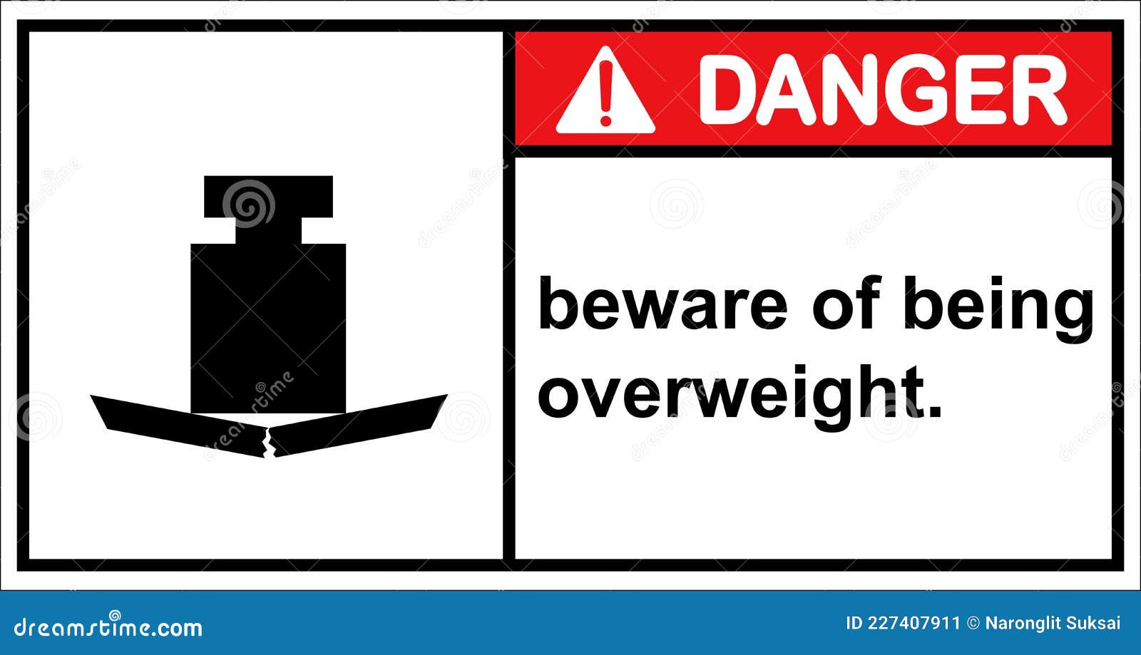 Warning, Do Not Overload the Load. Stock Vector - Illustration of ...
