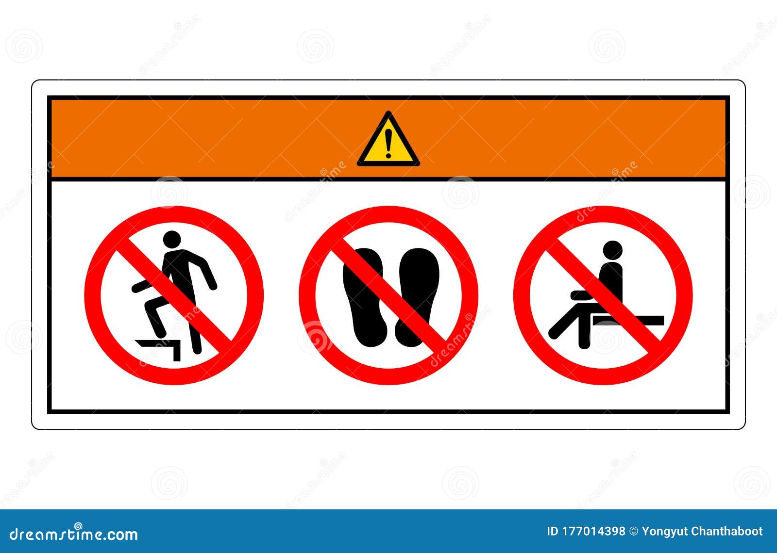 Warning Do Not Step Symbol Sign, Vector Illustration, Isolate on White ...