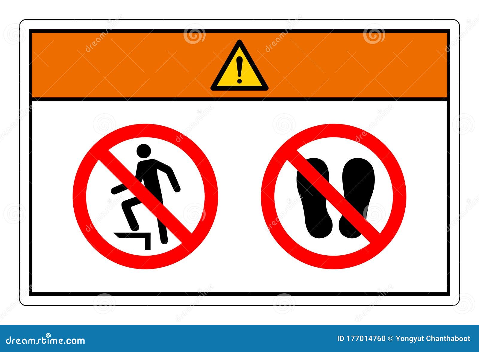 Warning Do Not Step Symbol Sign, Vector Illustration, Isolate on White ...
