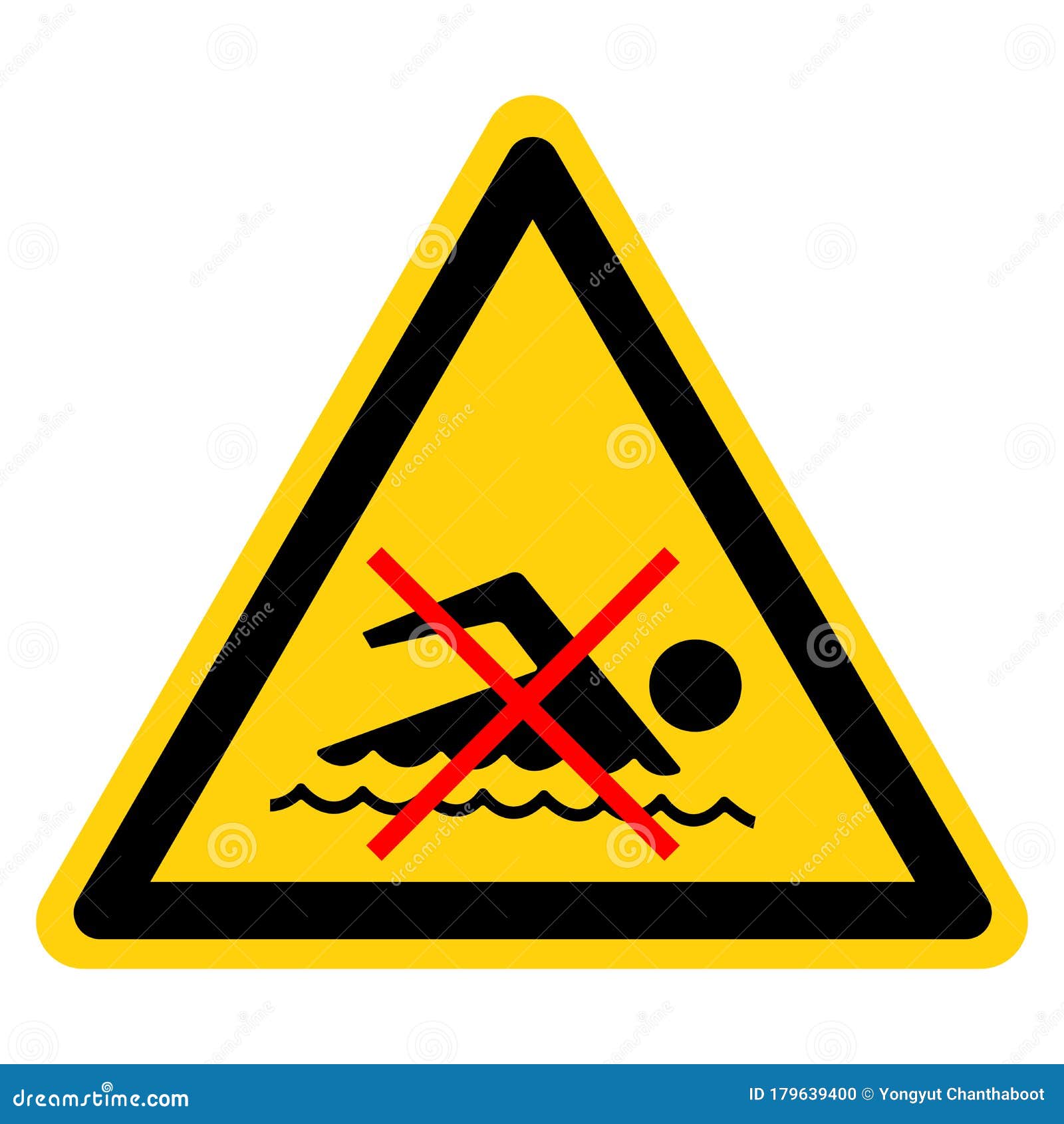 Warning Do Not Swimming Area Symbol Sign, Vector Illustration, Isolate ...