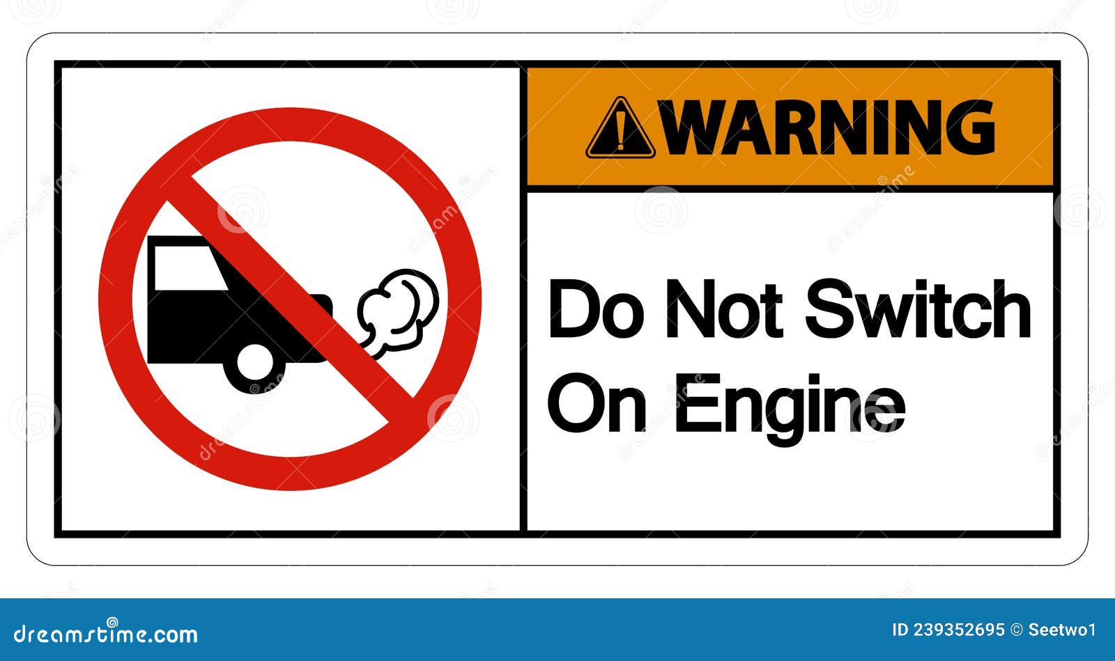 Warning Switch Off Engine Symbol Sign, Vector Illustration, Isolate On ...