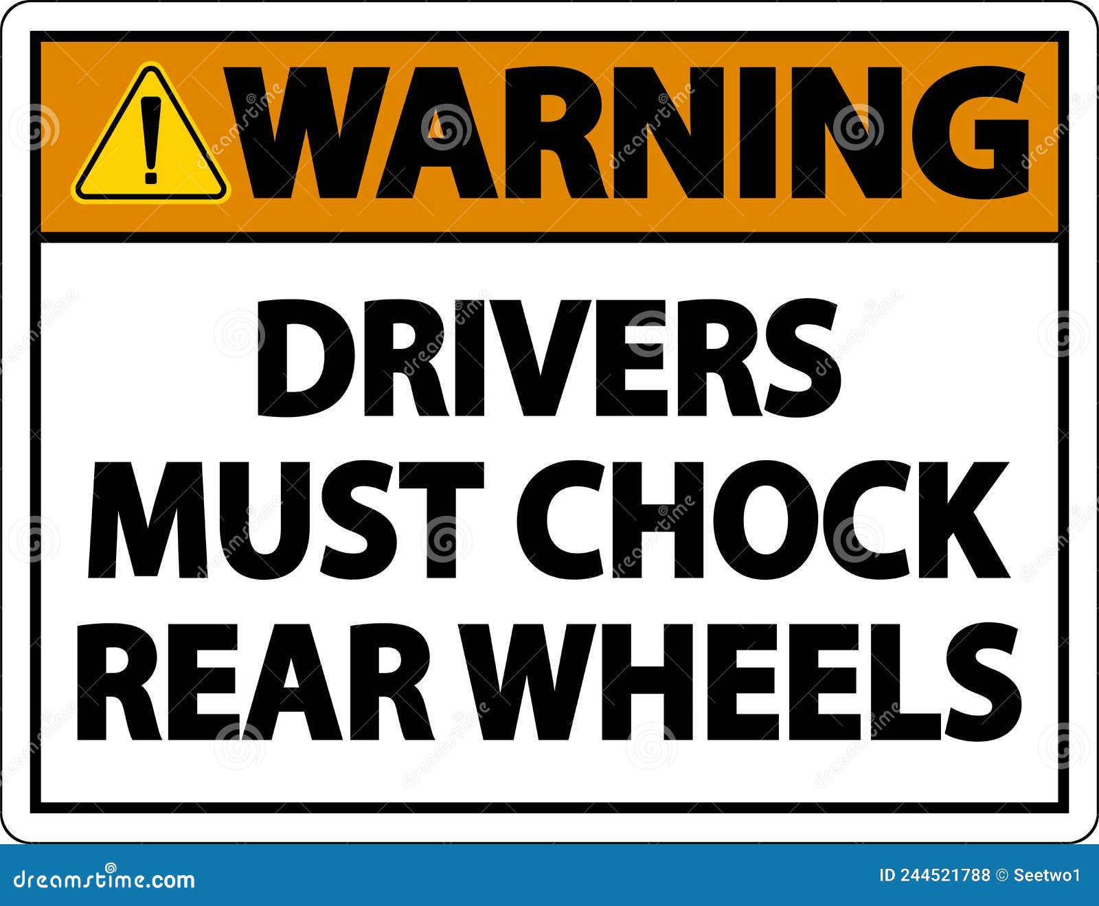Warning Chock Wheels Symbol Sign, Vector Illustration, Isolate On White ...