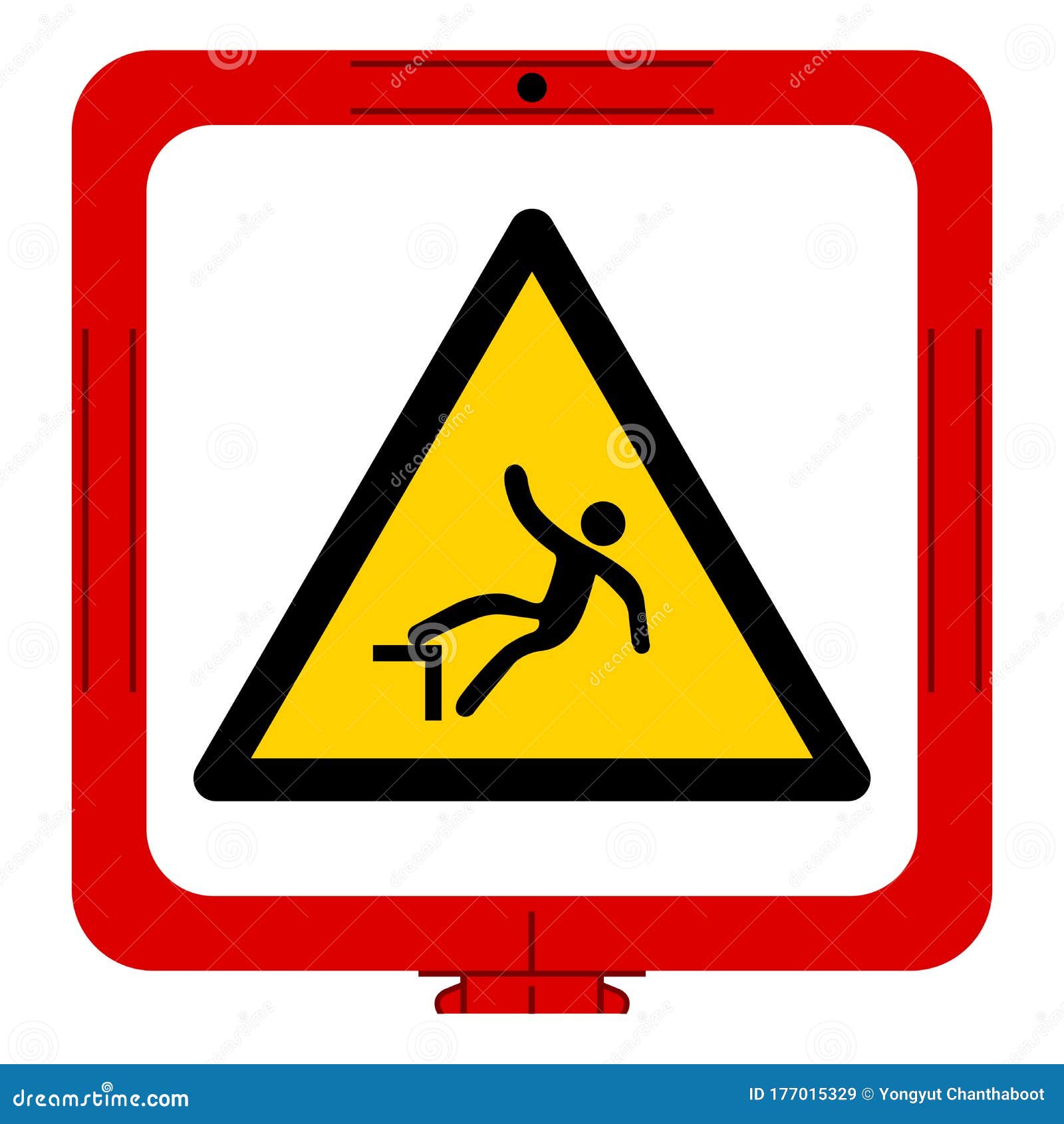 Warning Drop Hazard Symbol Sign ,Vector Illustration, Isolate On White ...