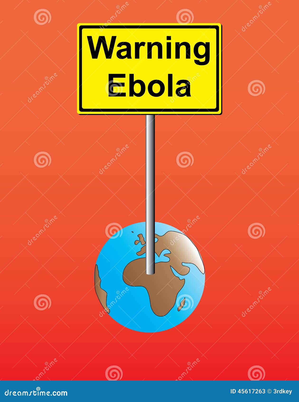 Warning Ebola sign stock illustration. Illustration of headache - 45617263