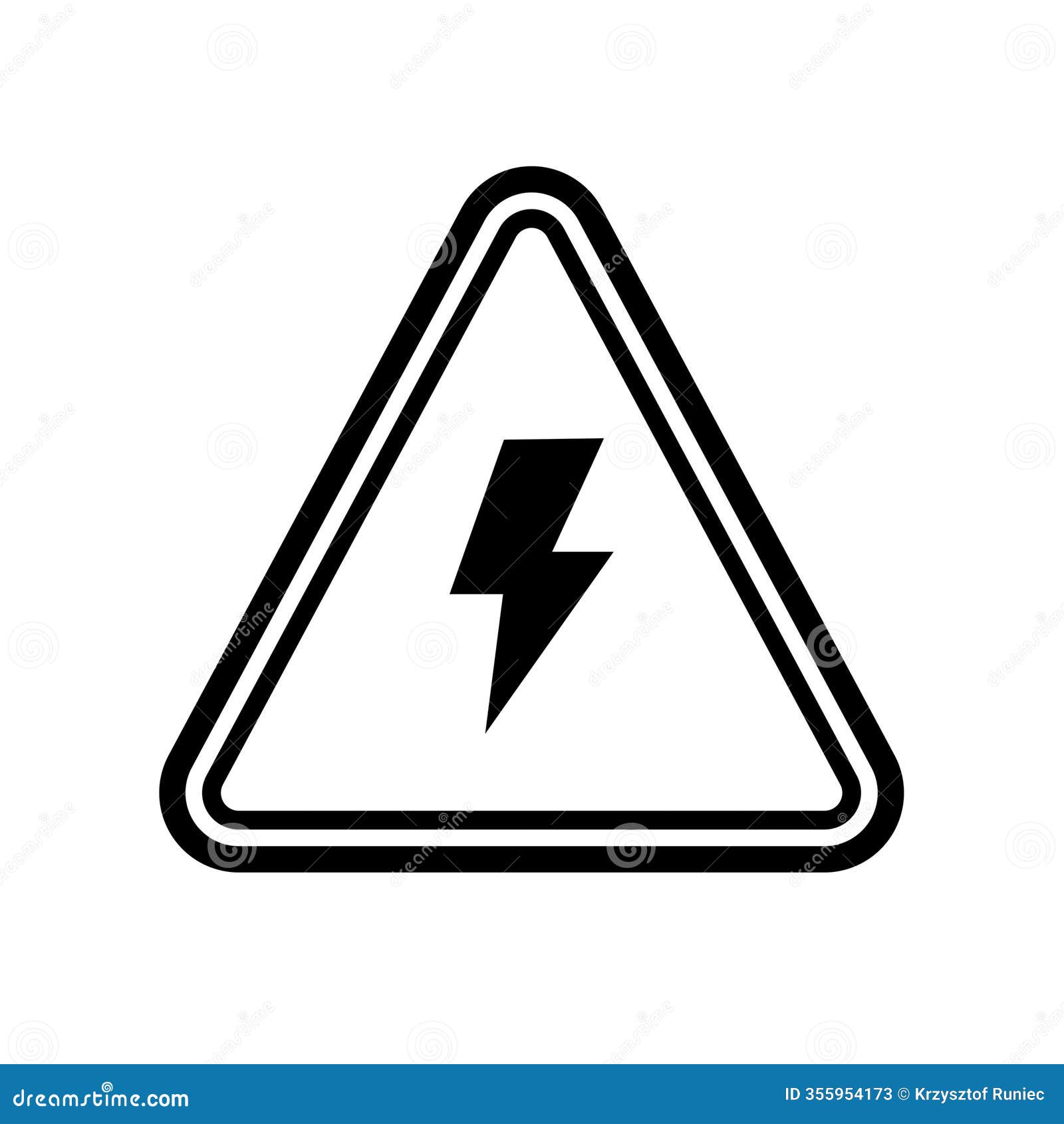 Warning Electrical Shock Electrocution Symbol Sign, Vector Illustration ...