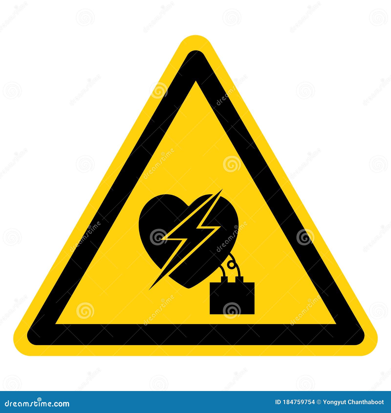 Warning Electrical Interferance To Pacemaker Symbol Sign, Vector ...
