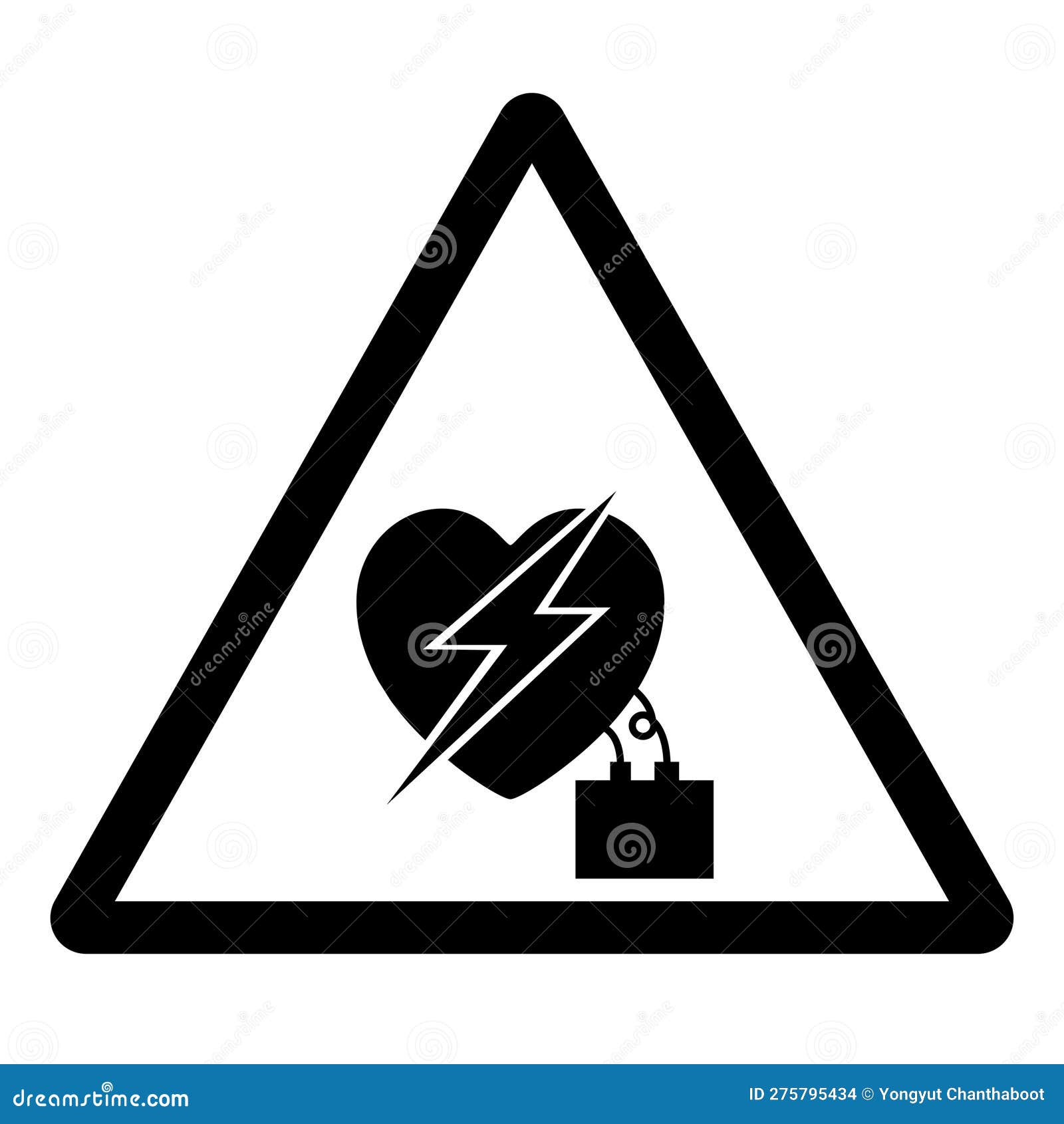 Warning Electrical Interference To Pacemaker Symbol Sign, Vector ...