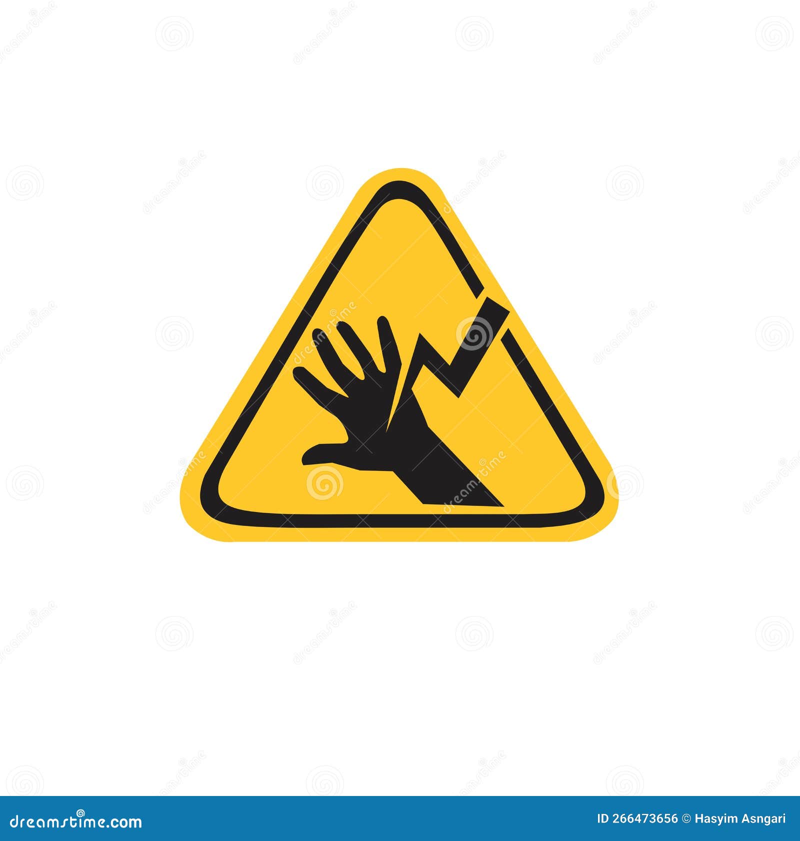 Warning Electrical Shock Hazard Symbol Sign, Vector Illustration ...