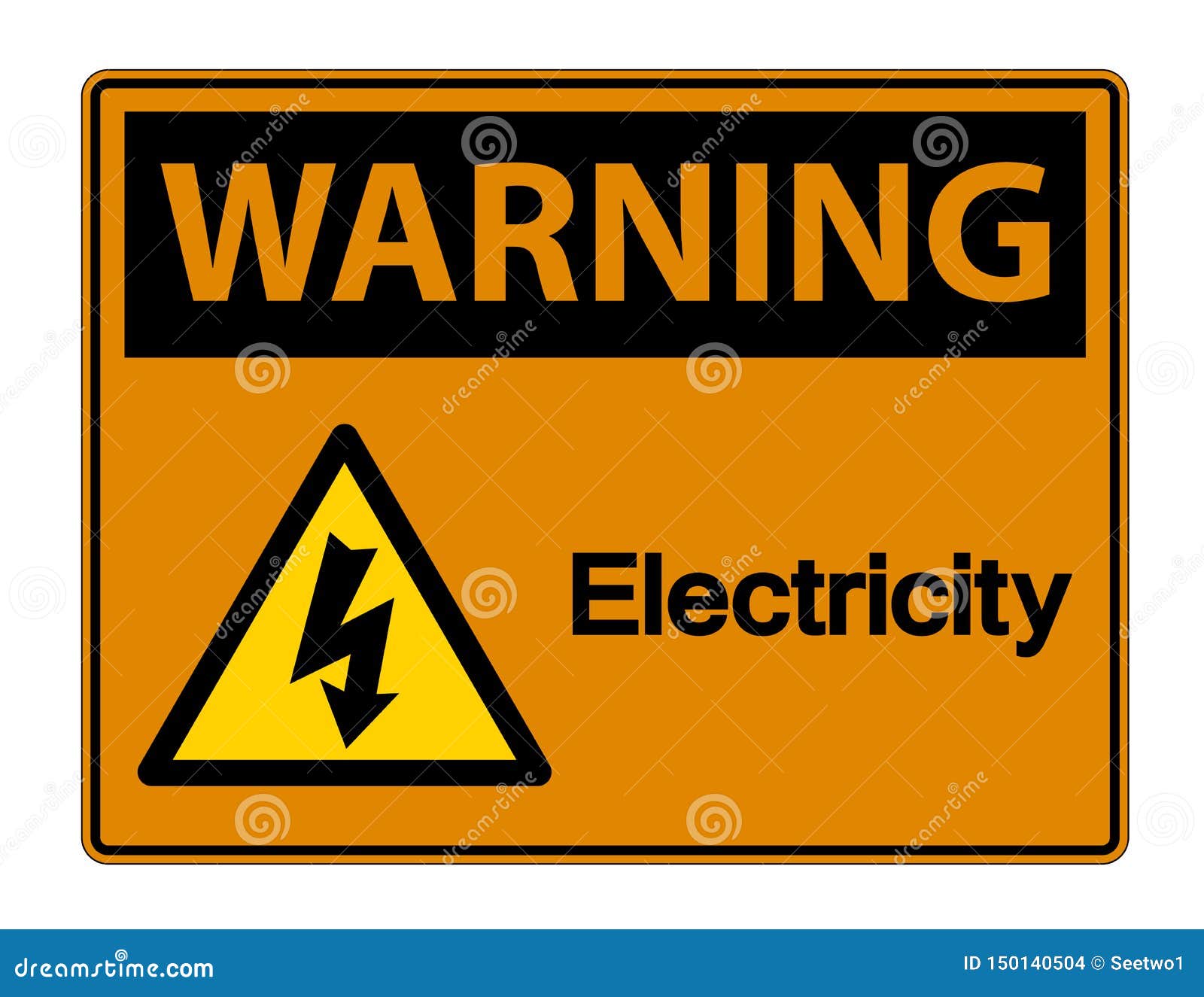 Warning Electricity Symbol Sign on White Background,Vector Illustration ...
