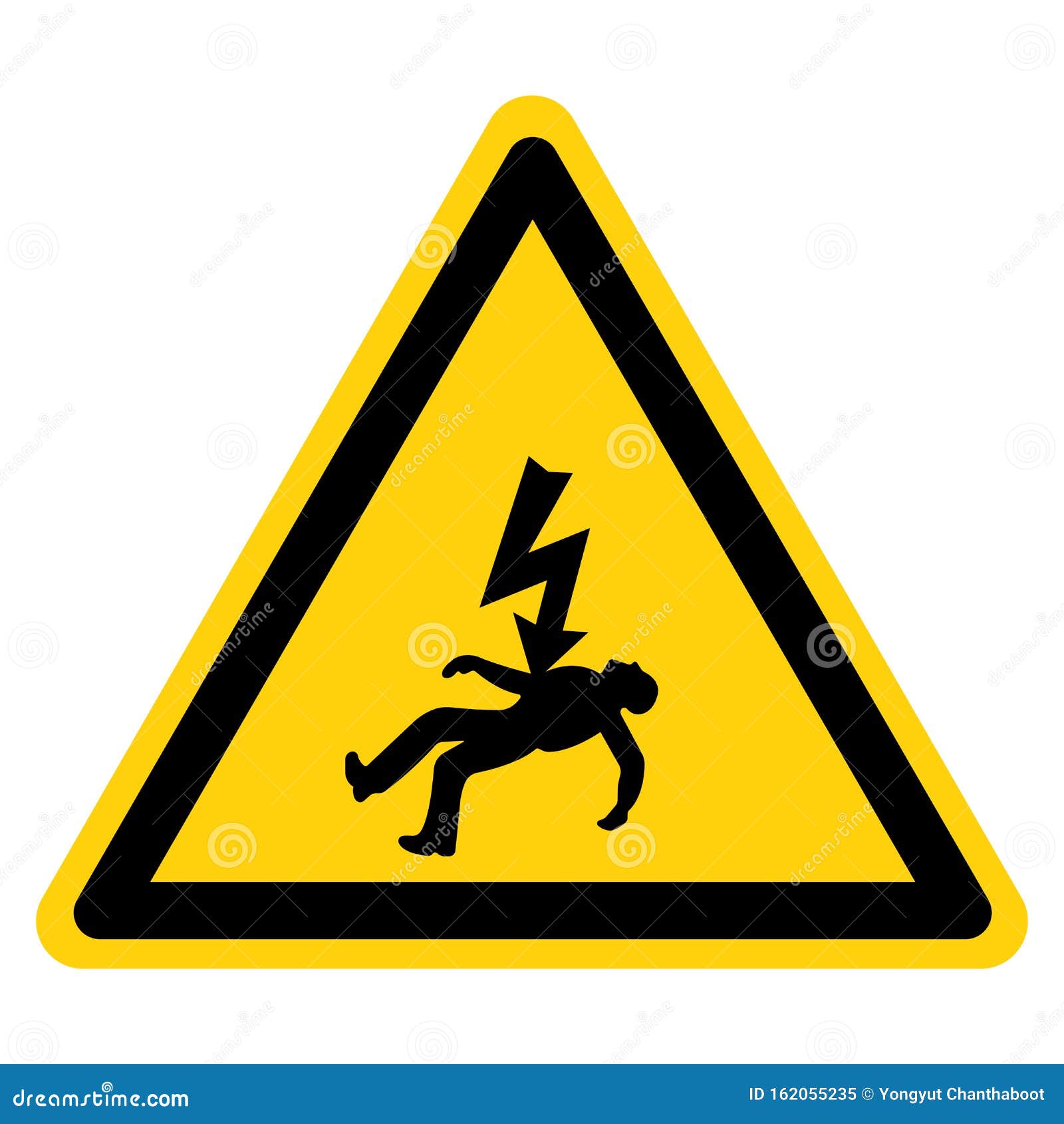 Warning Electrocution Risk Symbol Sign, Vector Illustration, Isolated ...