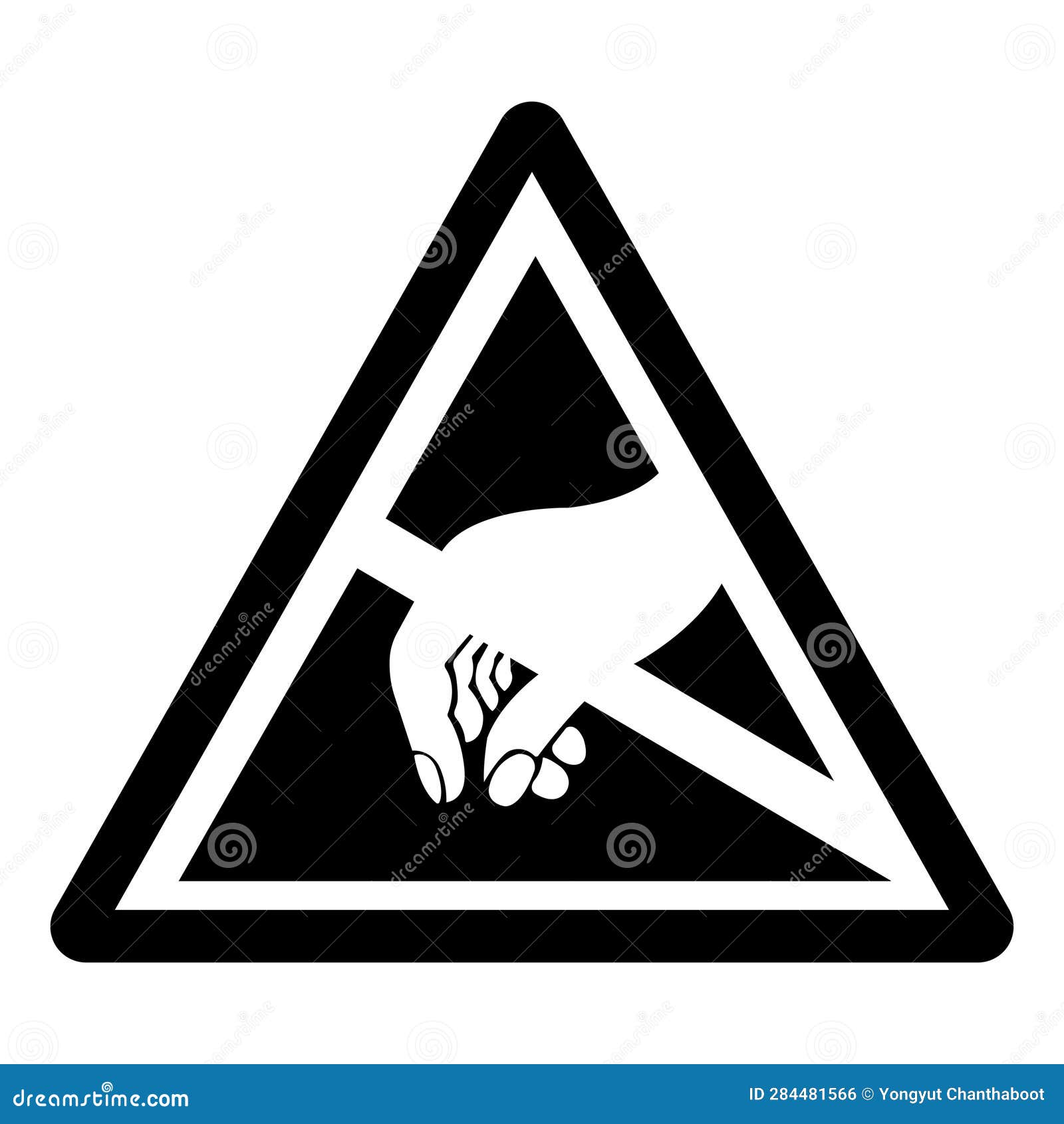 Warning Electrostatic Sensitive Device (ESD) Symbol Sign, Vector ...