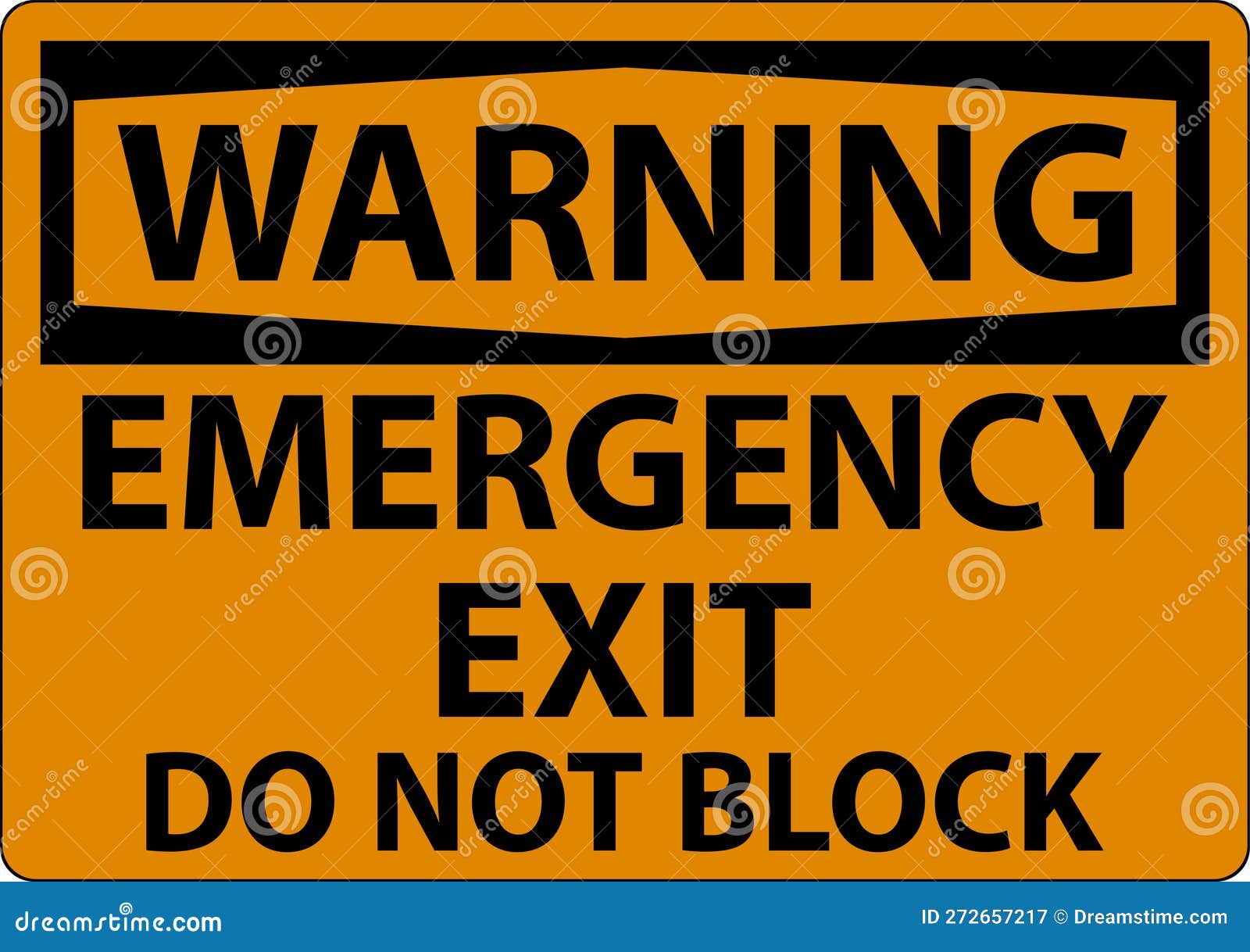 Warning Emergency Exit Sign on White Background Stock Vector ...