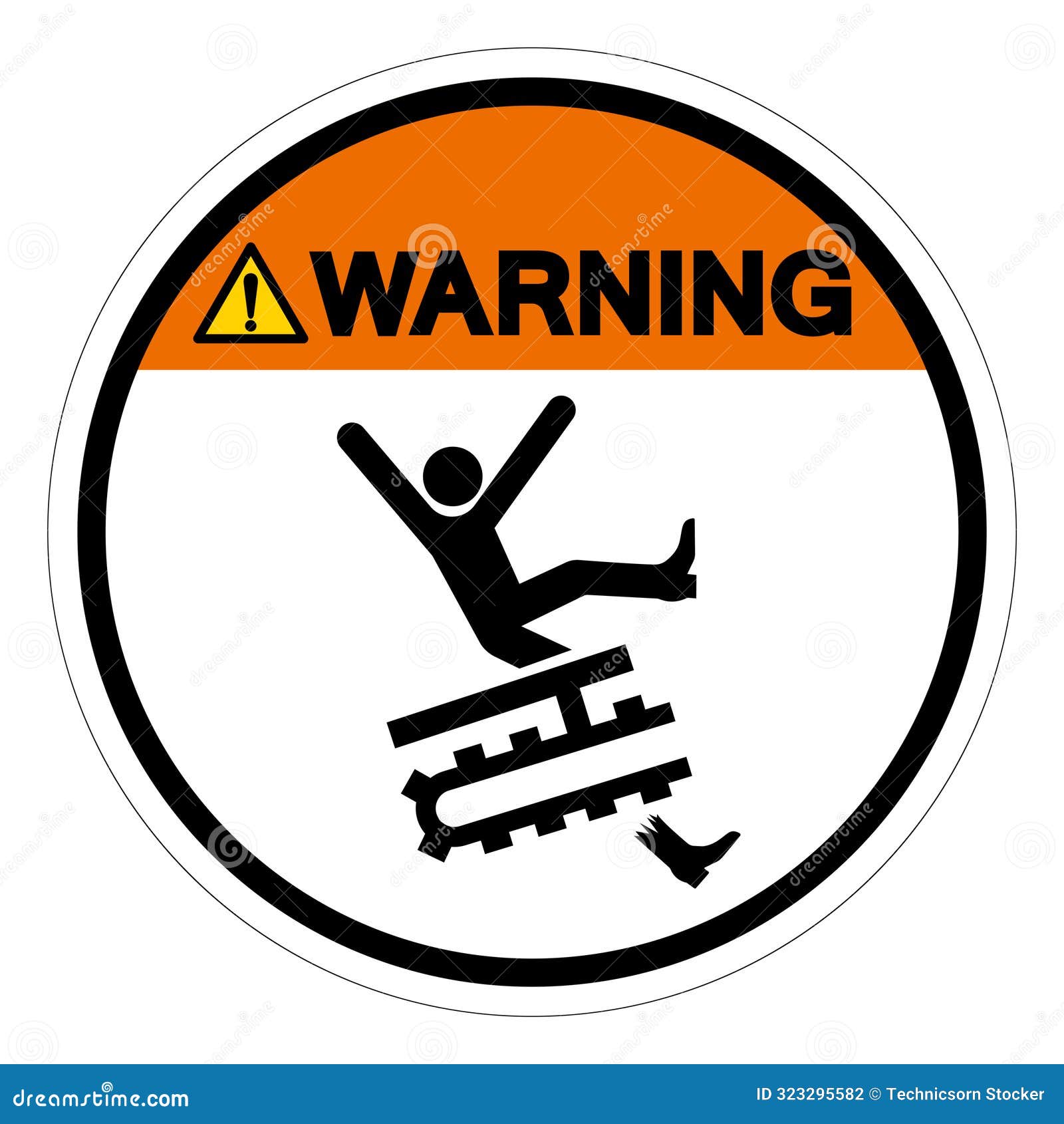 Warning Entanglement Hazard Arm Symbol Sign, Vector Illustration ...