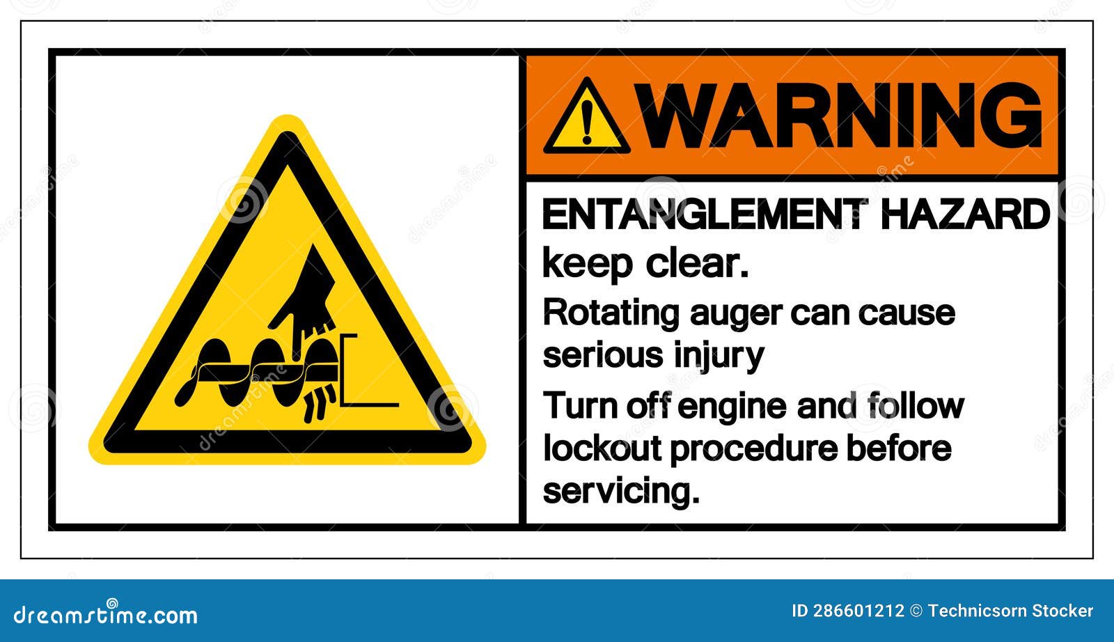 Warning Entanglement Hazard Symbol Sign, Vector Illustration, Isolate ...