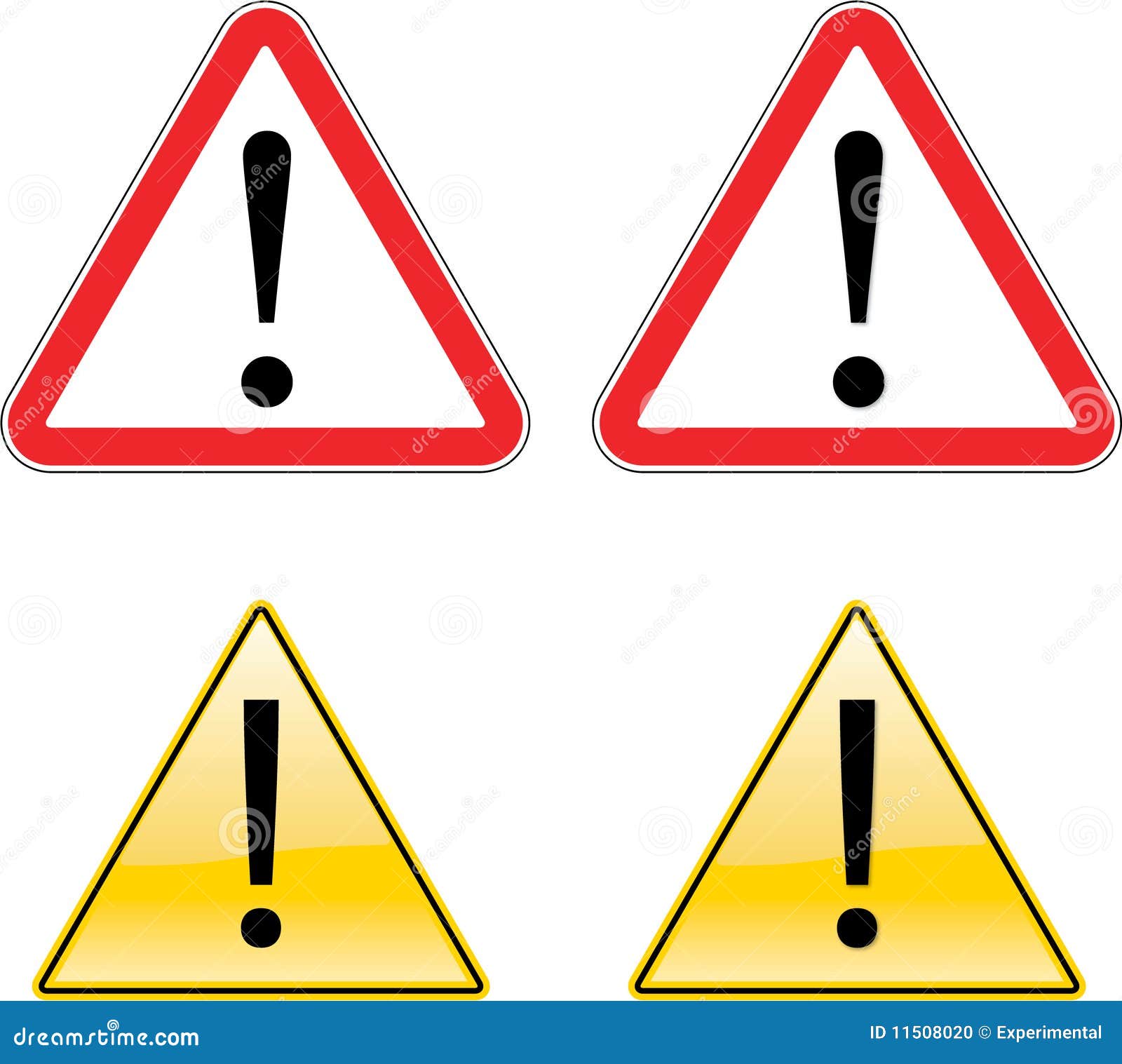 Warning Exclamation Label Sign Symbol Stock Vector - Illustration of ...