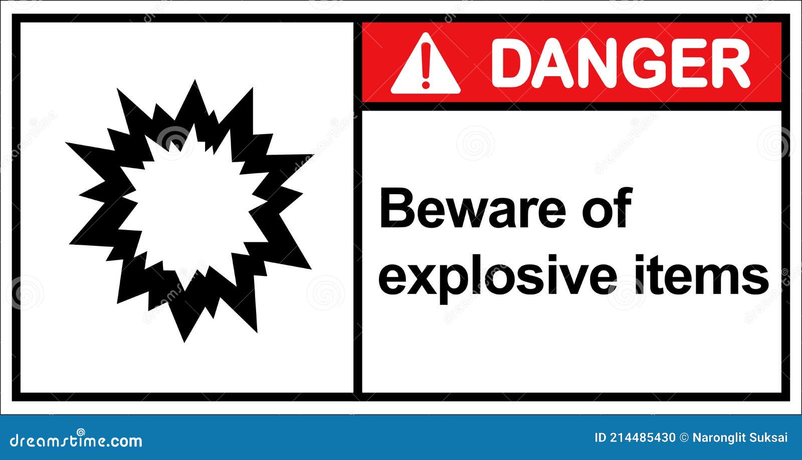 Warning from Explosions or Explosions Fragments.,Danger Sign Stock ...