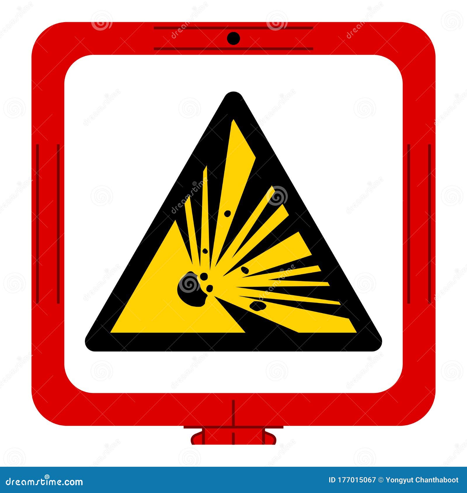 Warning Explosive Material Symbol, Vector Illustration, Isolate White ...