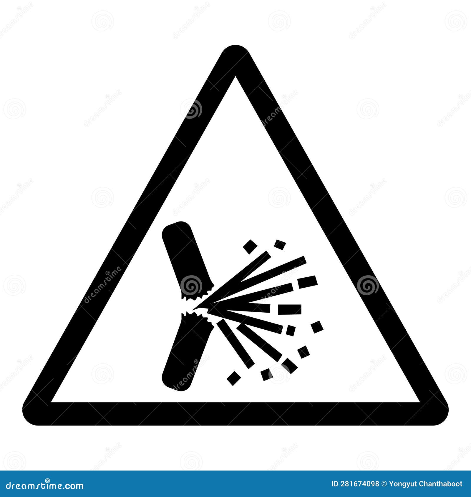 Warning Explosive Spark Symbol Sign, Vector Illustration, Isolate on ...