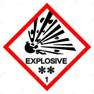 Warning Explosive Symbol Sign, Vector Illustration, Isolate on White ...